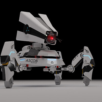 ArtStation - Advanced Tactical Walker - A Four legged military robot