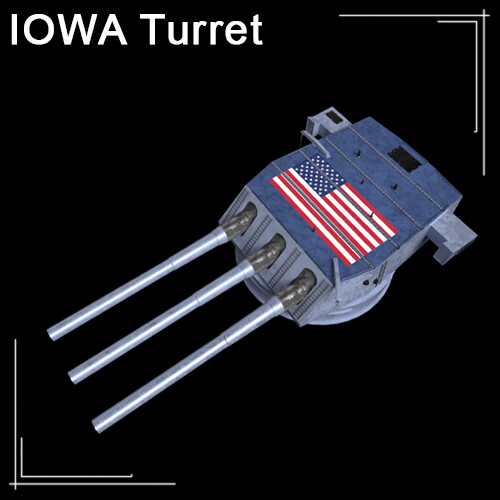 ArtStation - IOWA Turret 406mm Guns (16inch)