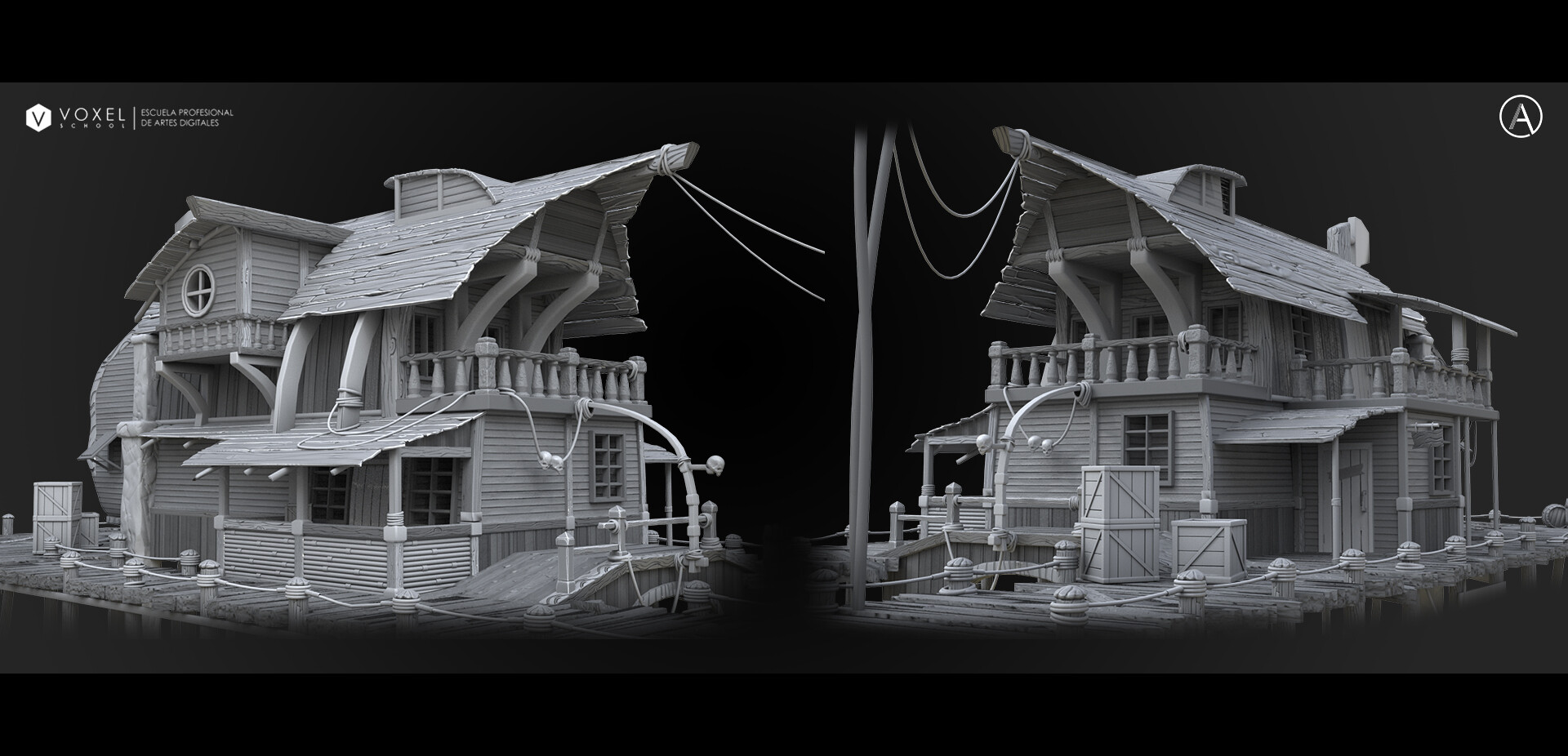 ArtStation - Wip Cartoon house