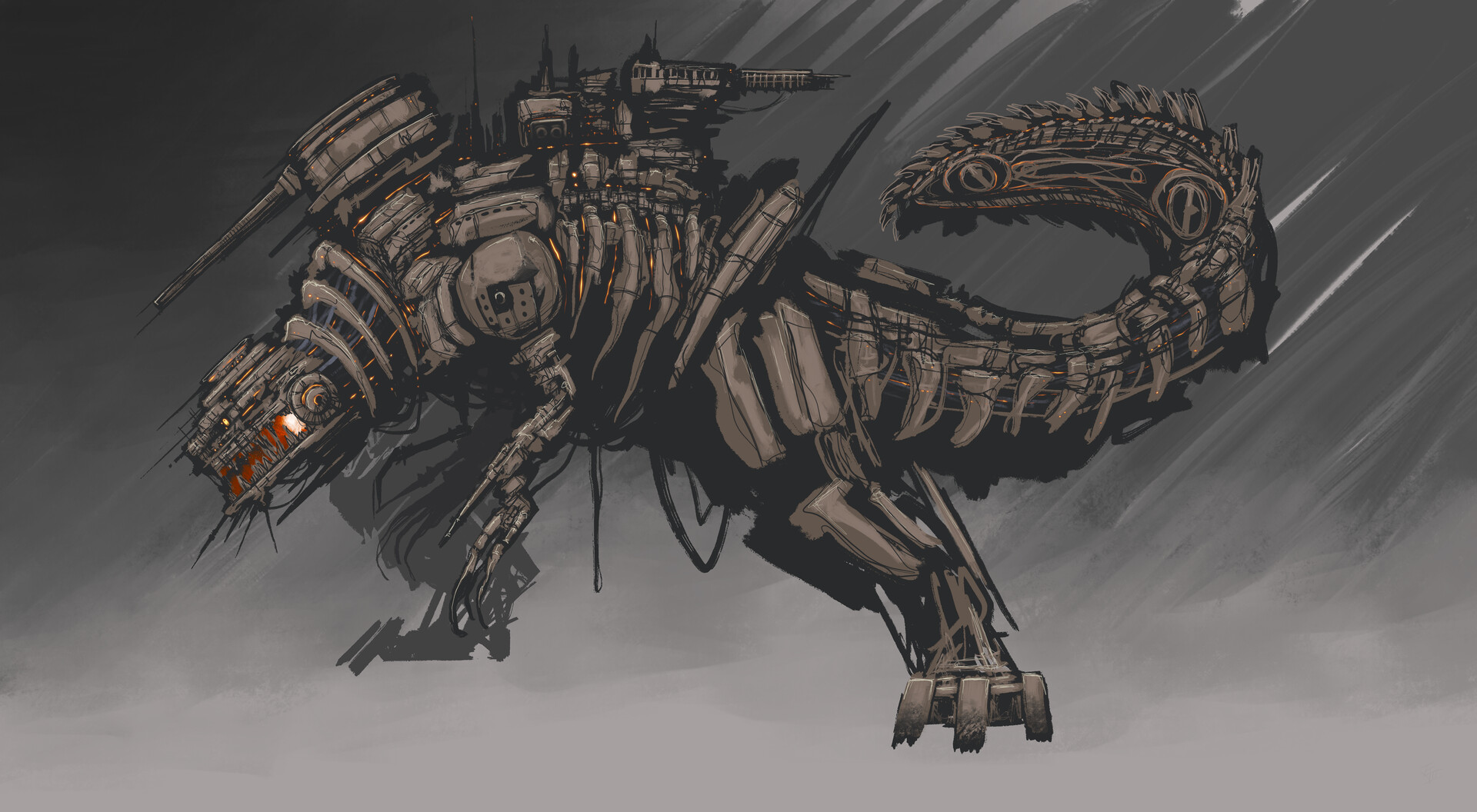 ArtStation - Theropod Mech