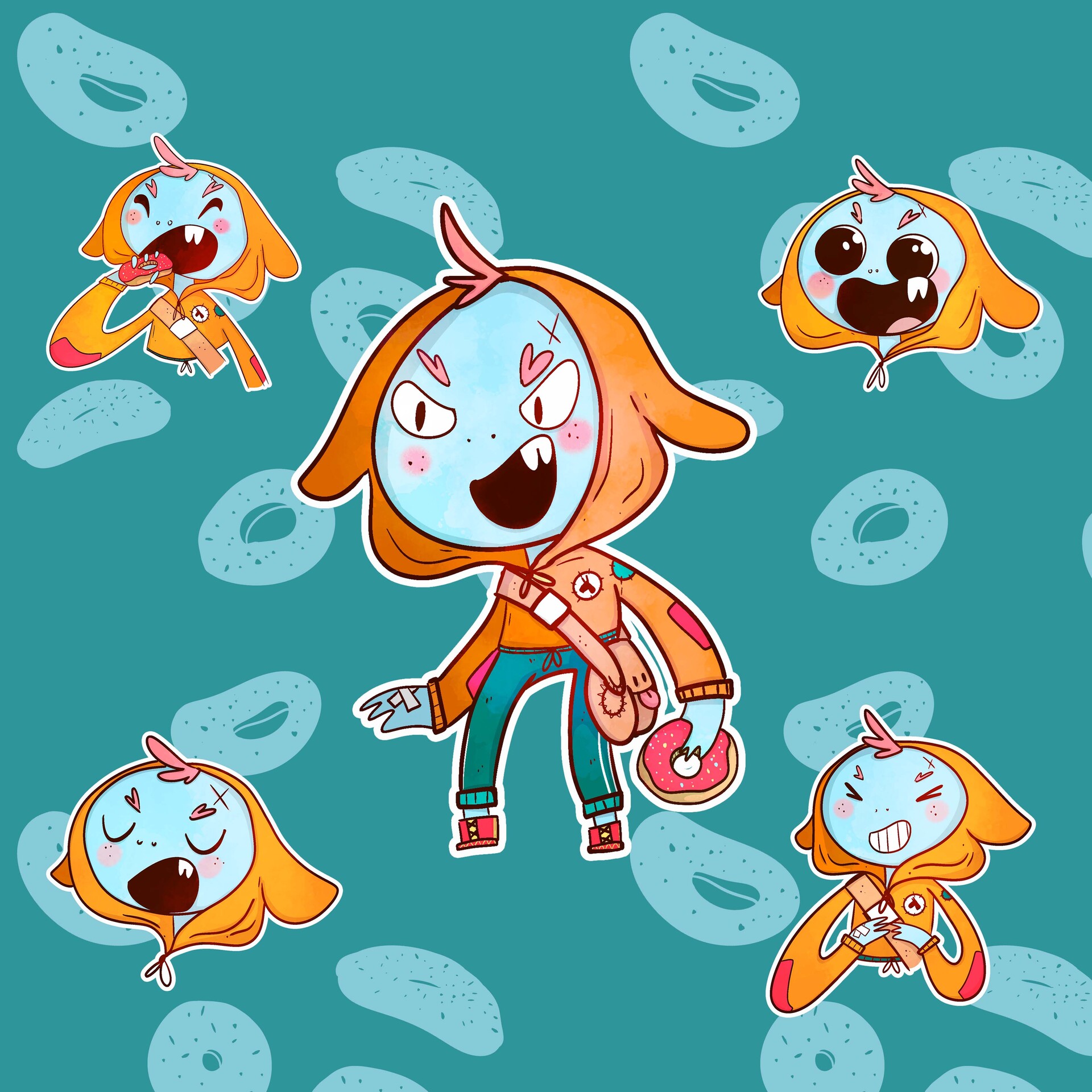 ArtStation - Zelf - character concept art and stickers