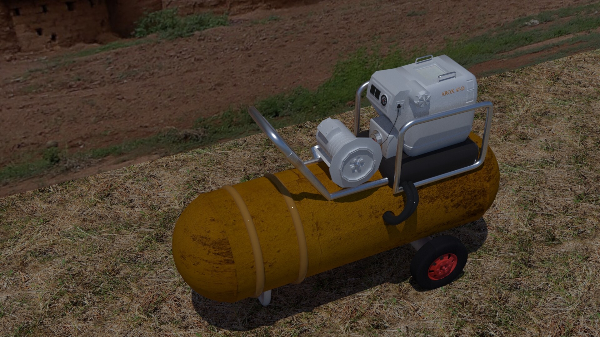 ArtStation - Old vlotage compressor machine (Game asset modelling)