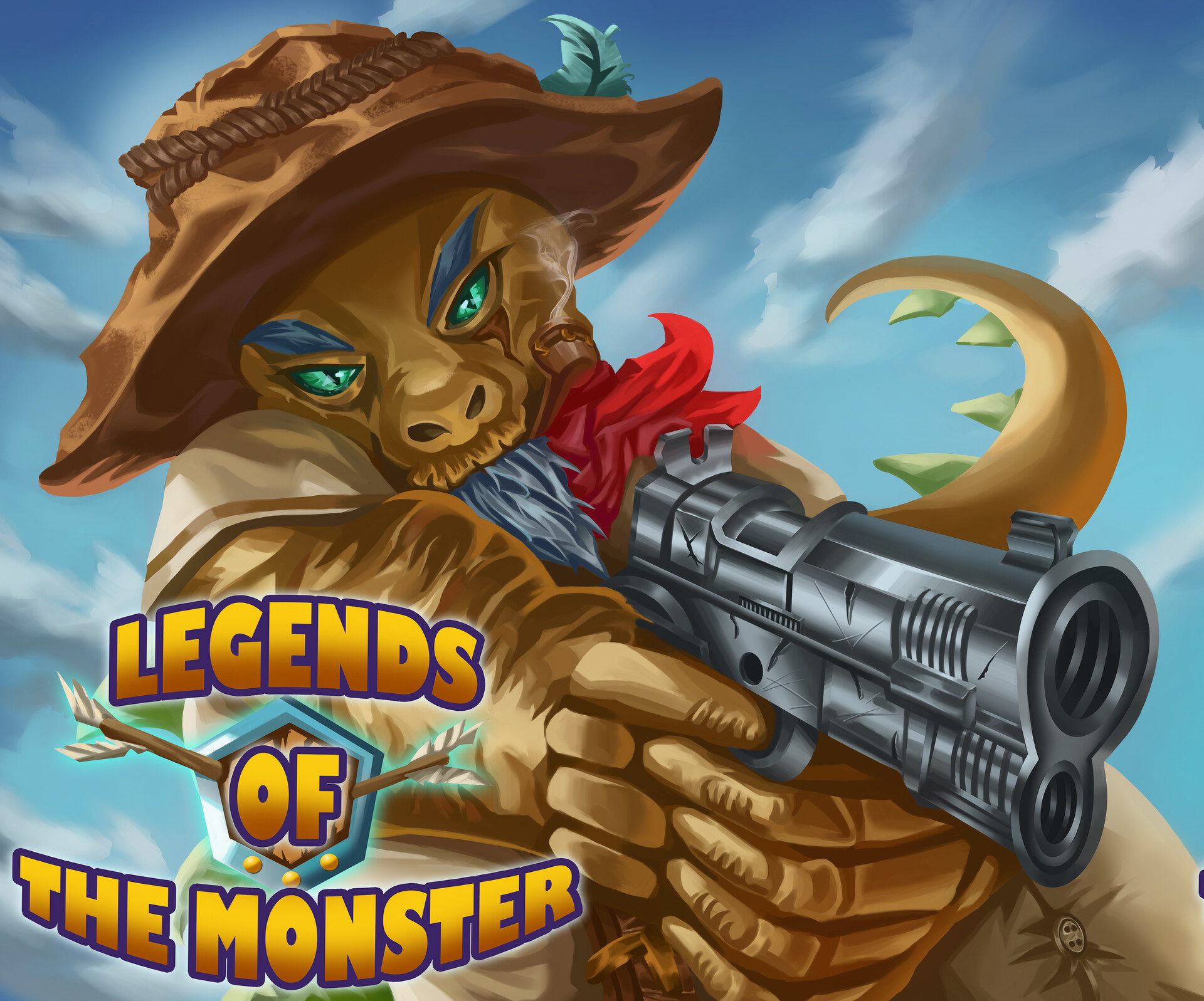 ArtStation - LIZARD COWBOY SPLASH ART