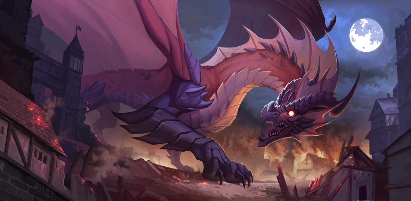 ArtStation - Dragon attack