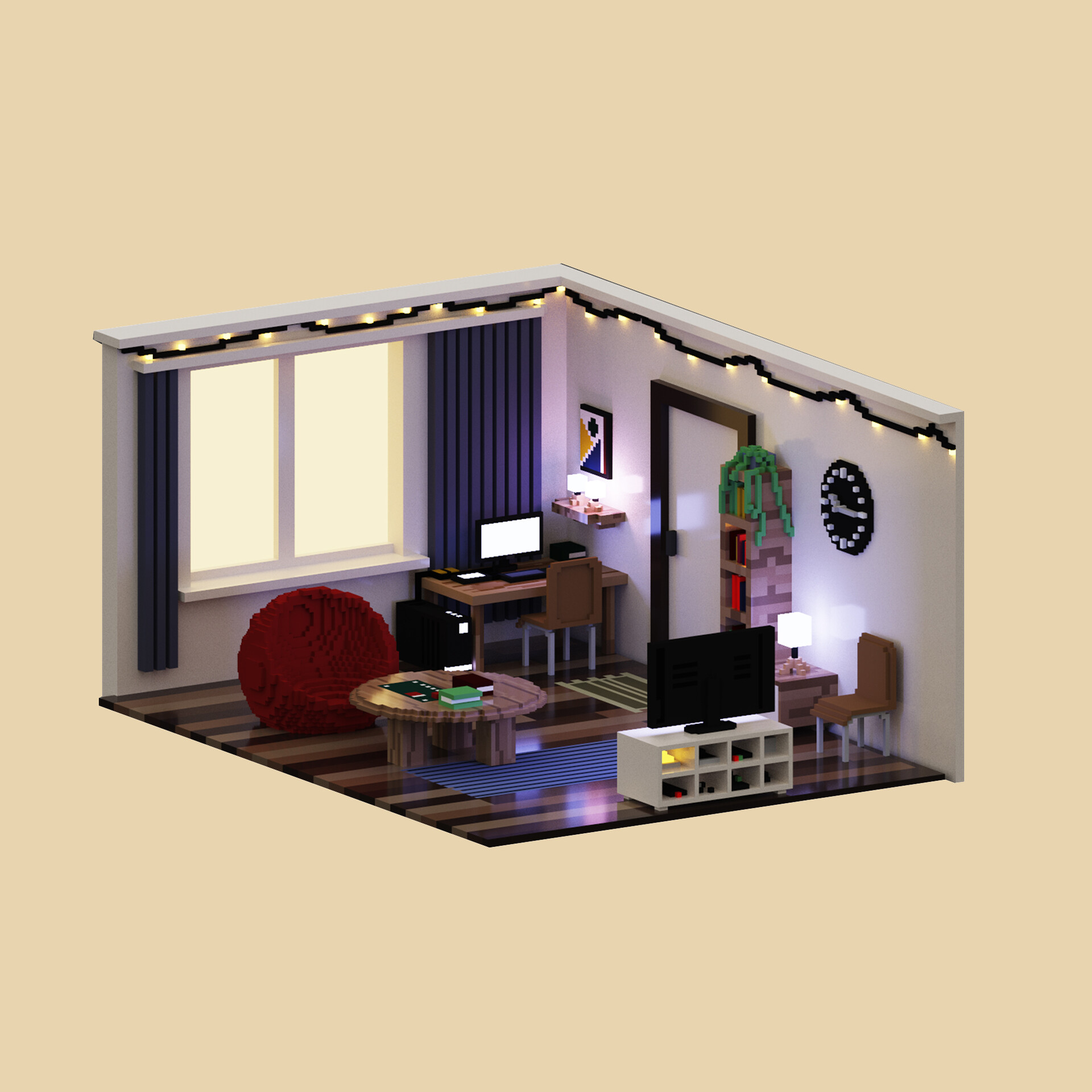 ArtStation - Voxel Room
