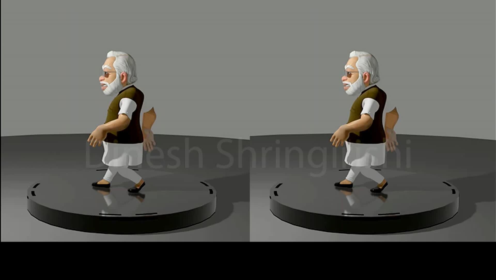 ArtStation - My 3D Modi ji walk cycle Final Render