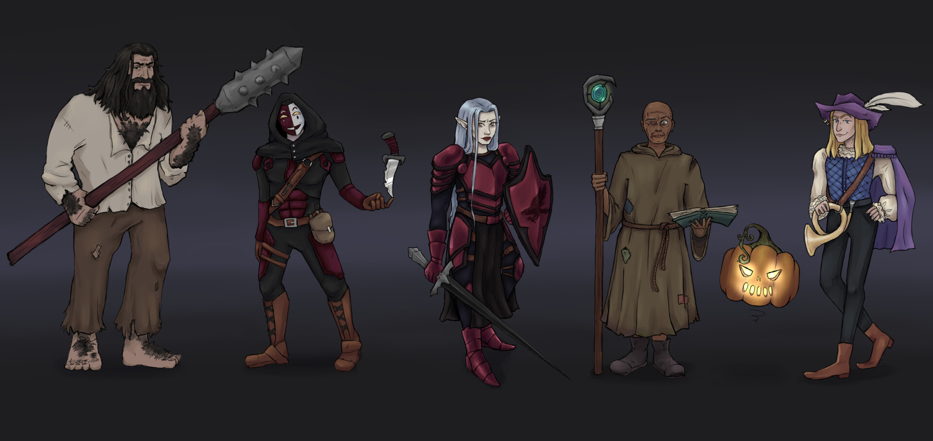 ArtStation - Halloween Misfits (DnD Characters)