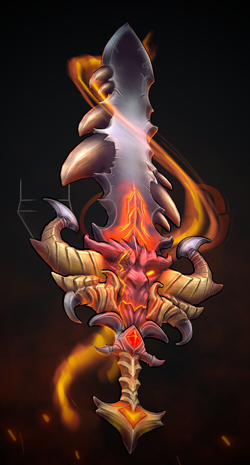 ArtStation - Stylized Demon Sword Game weapon