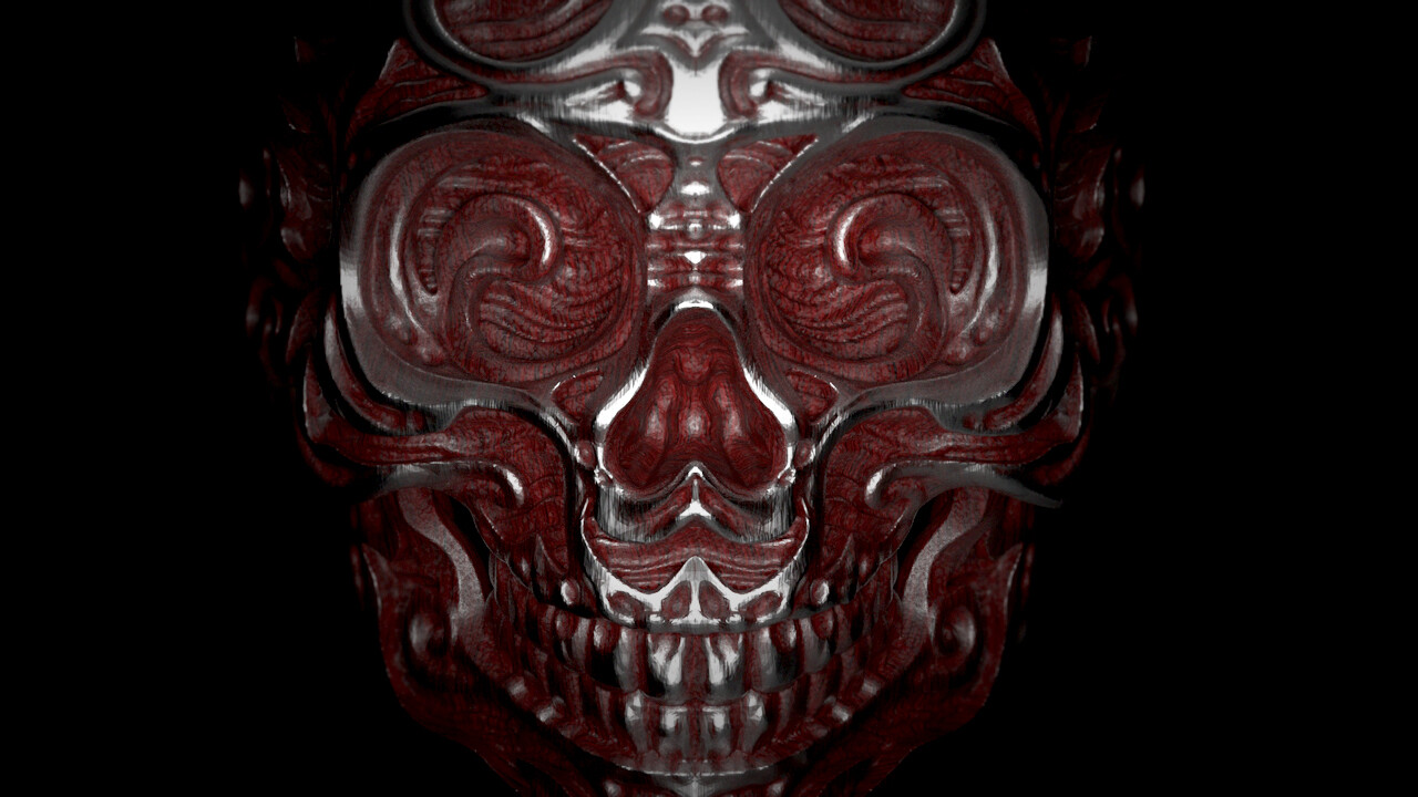 ArtStation - Baroque Skull Ring