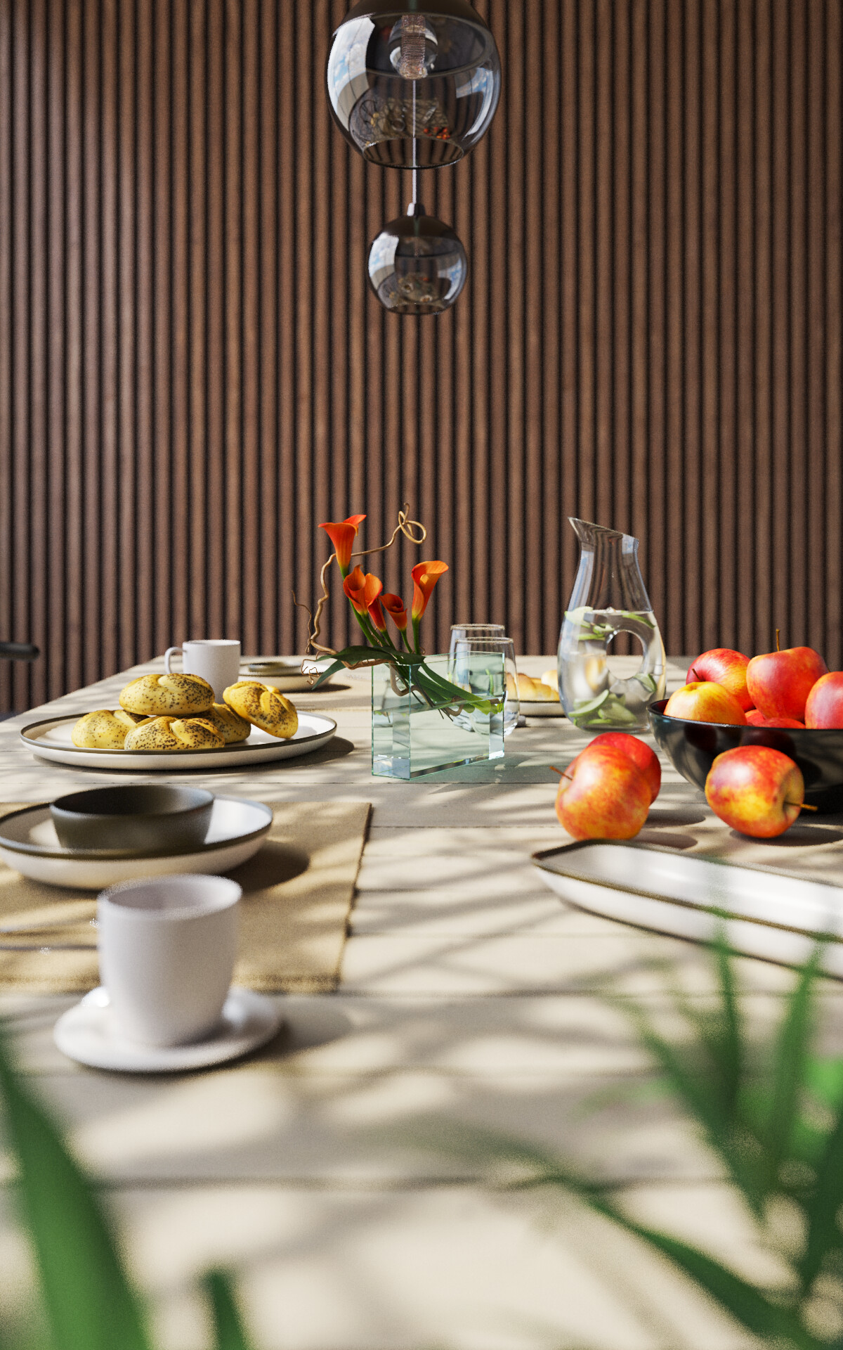 ArtStation - breakfast table with different lighting