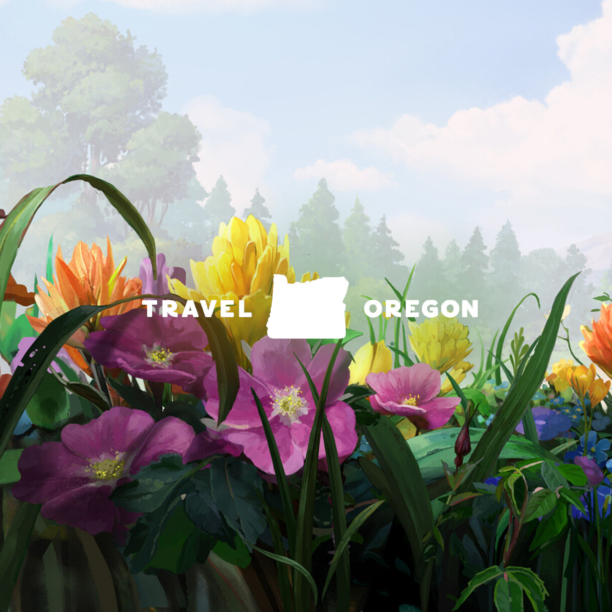 ArtStation - travel oregon spring