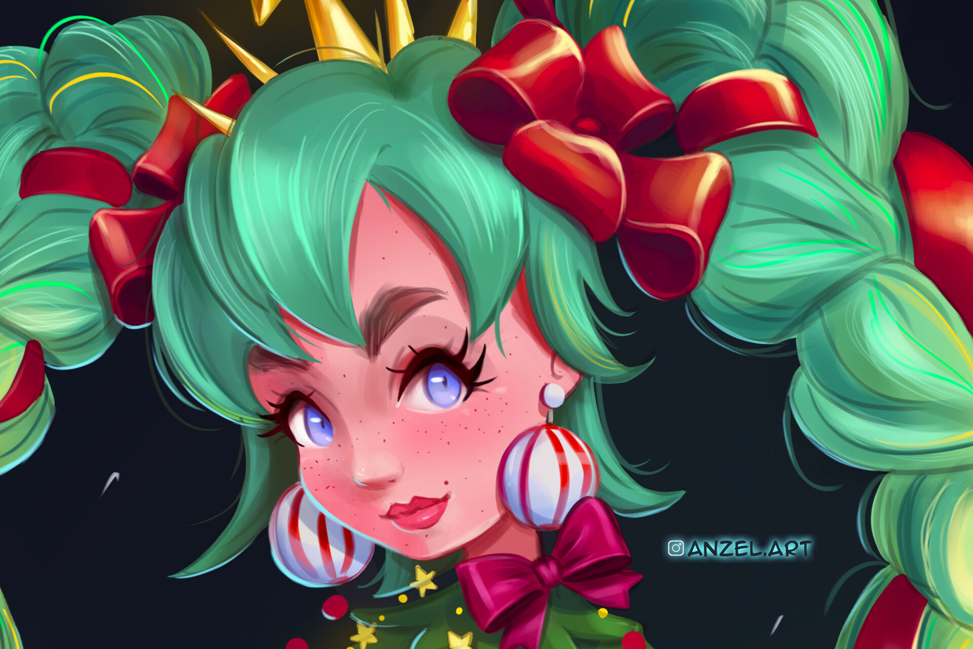 ArtStation - girlChristmas tree