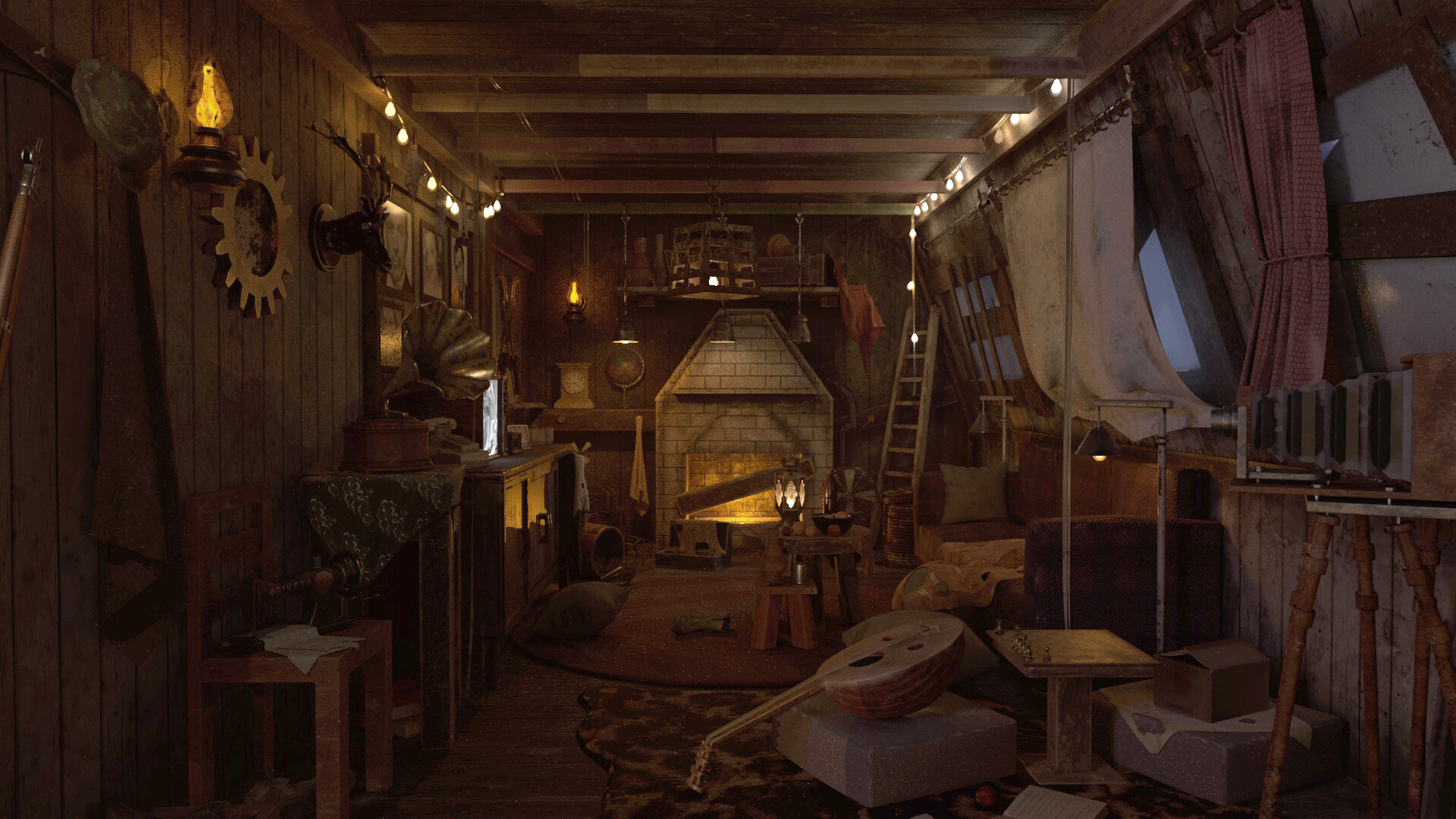 ArtStation - 3D_Retro_Scene