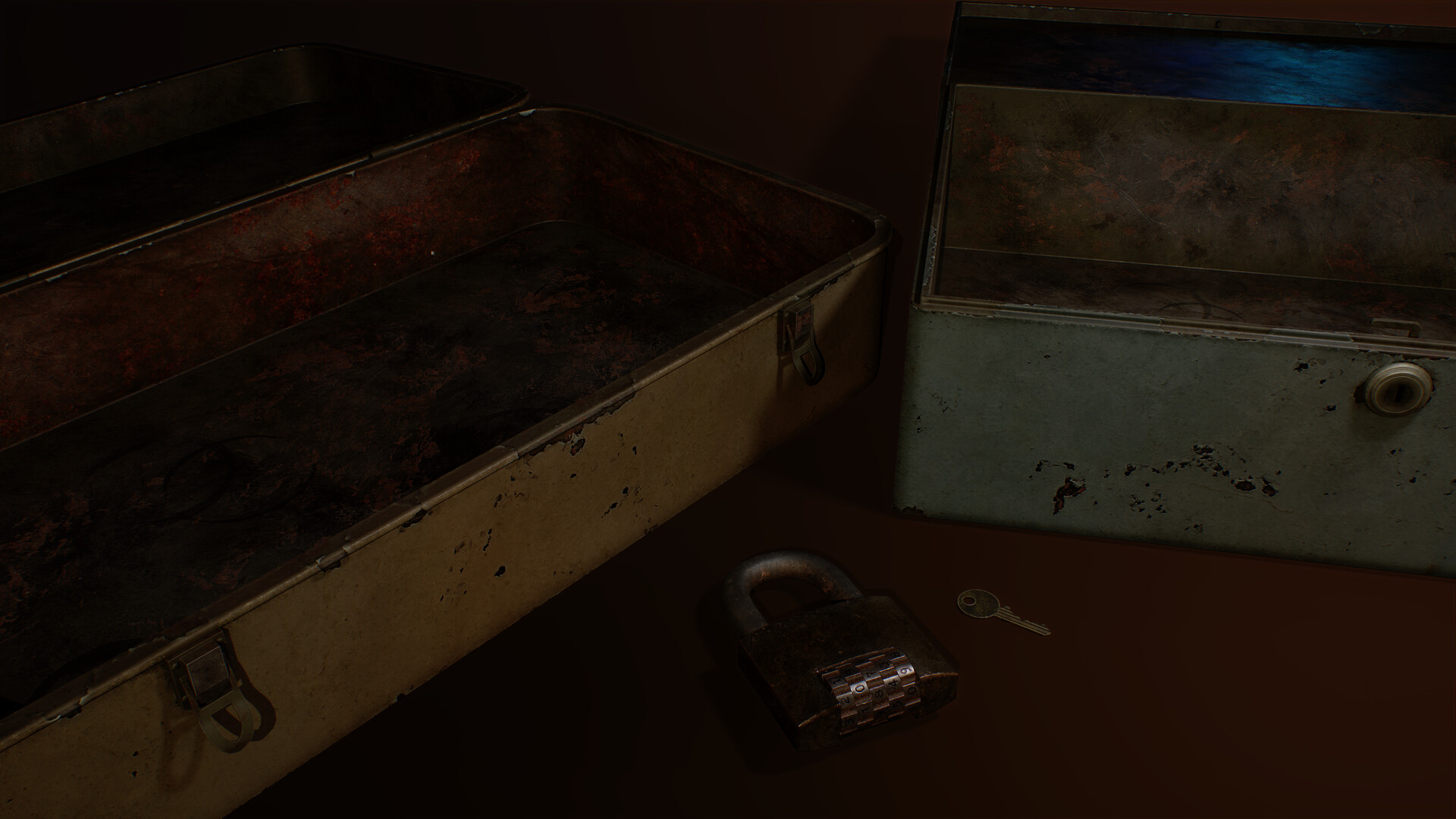 ArtStation - Old Metal Boxes - (Horror Bedroom)