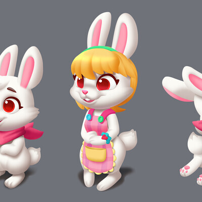 ArtStation - rabbit family