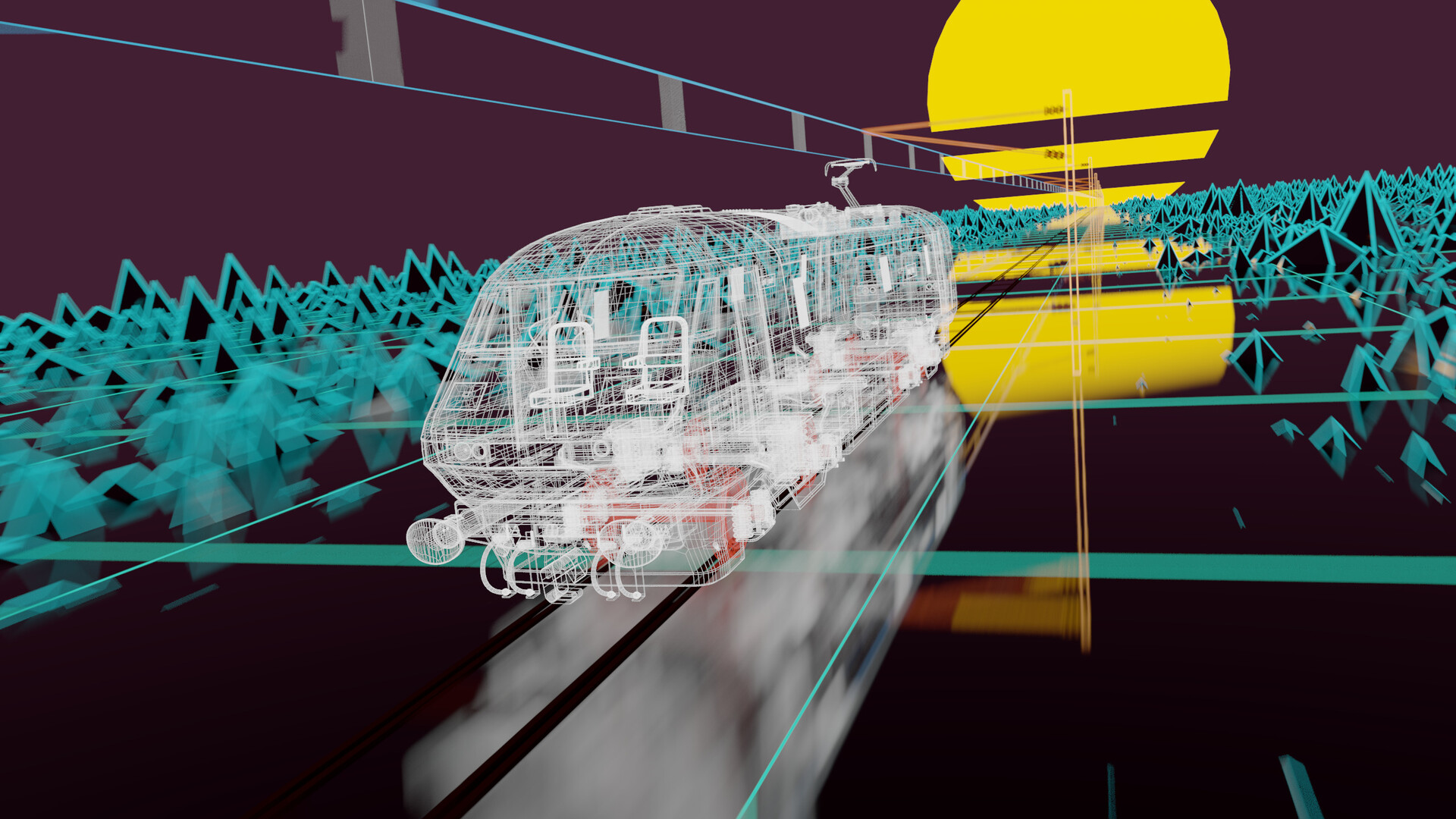 ArtStation - Sun Down Train