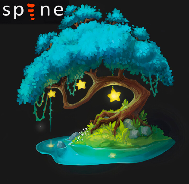 ArtStation - Magic tree fan animated illustration
