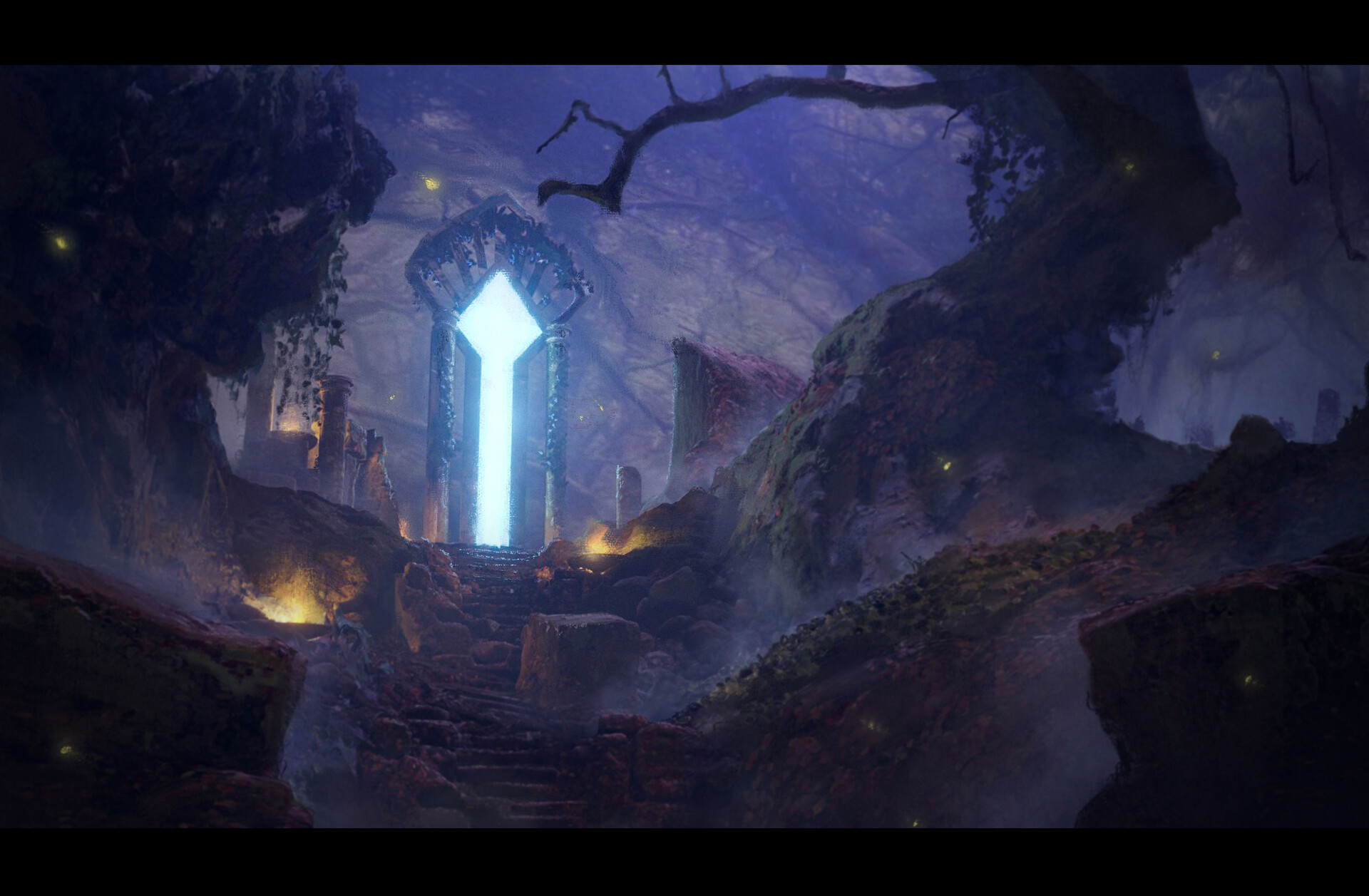 ArtStation - Elves Ruins Magic Portal