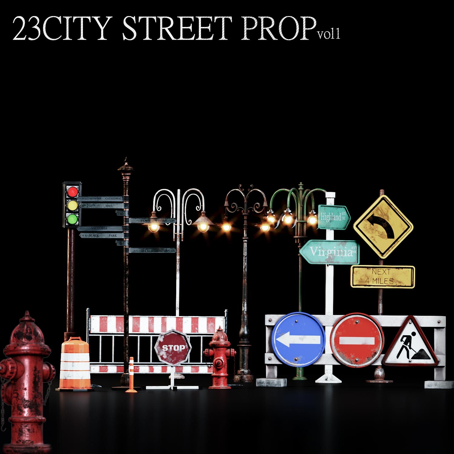 ArtStation - 23 Street props - vol 01