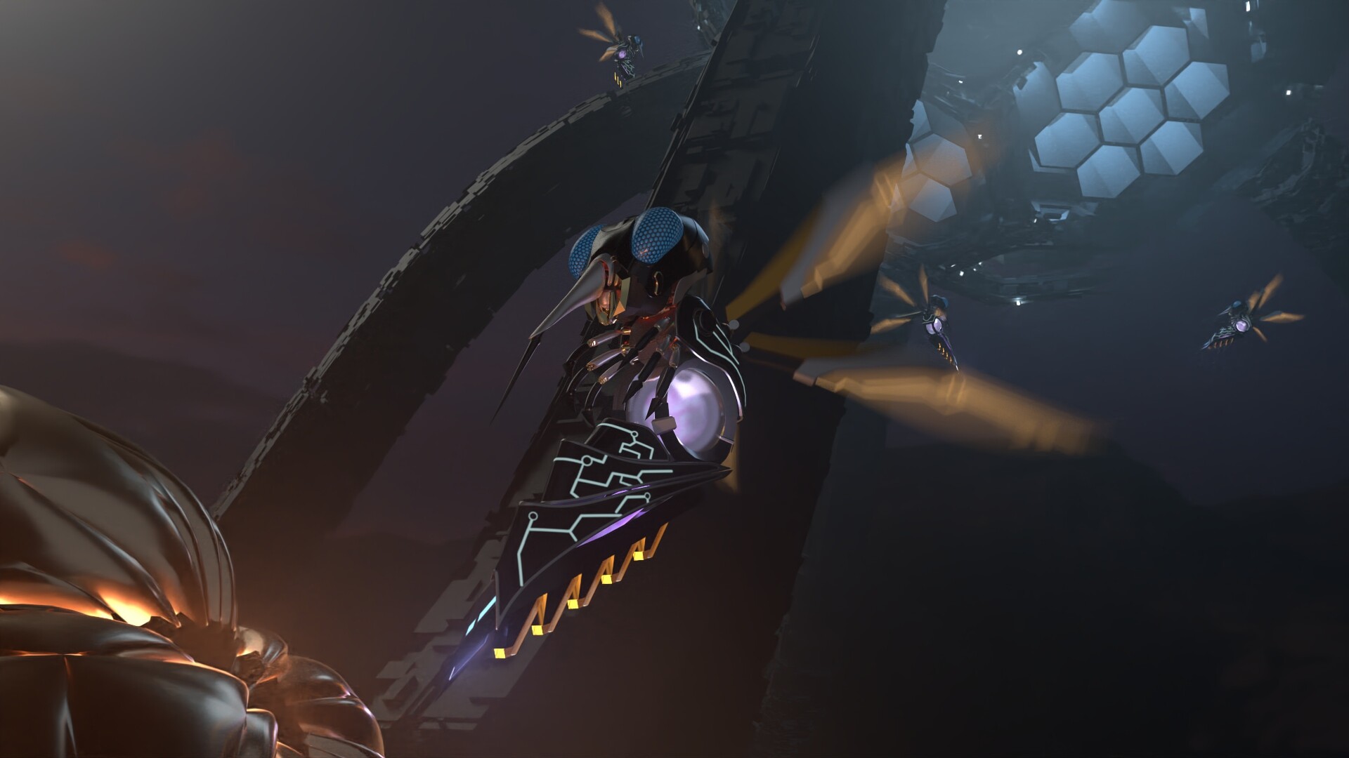 ArtStation - Robotic Creature ----- silicon wasp