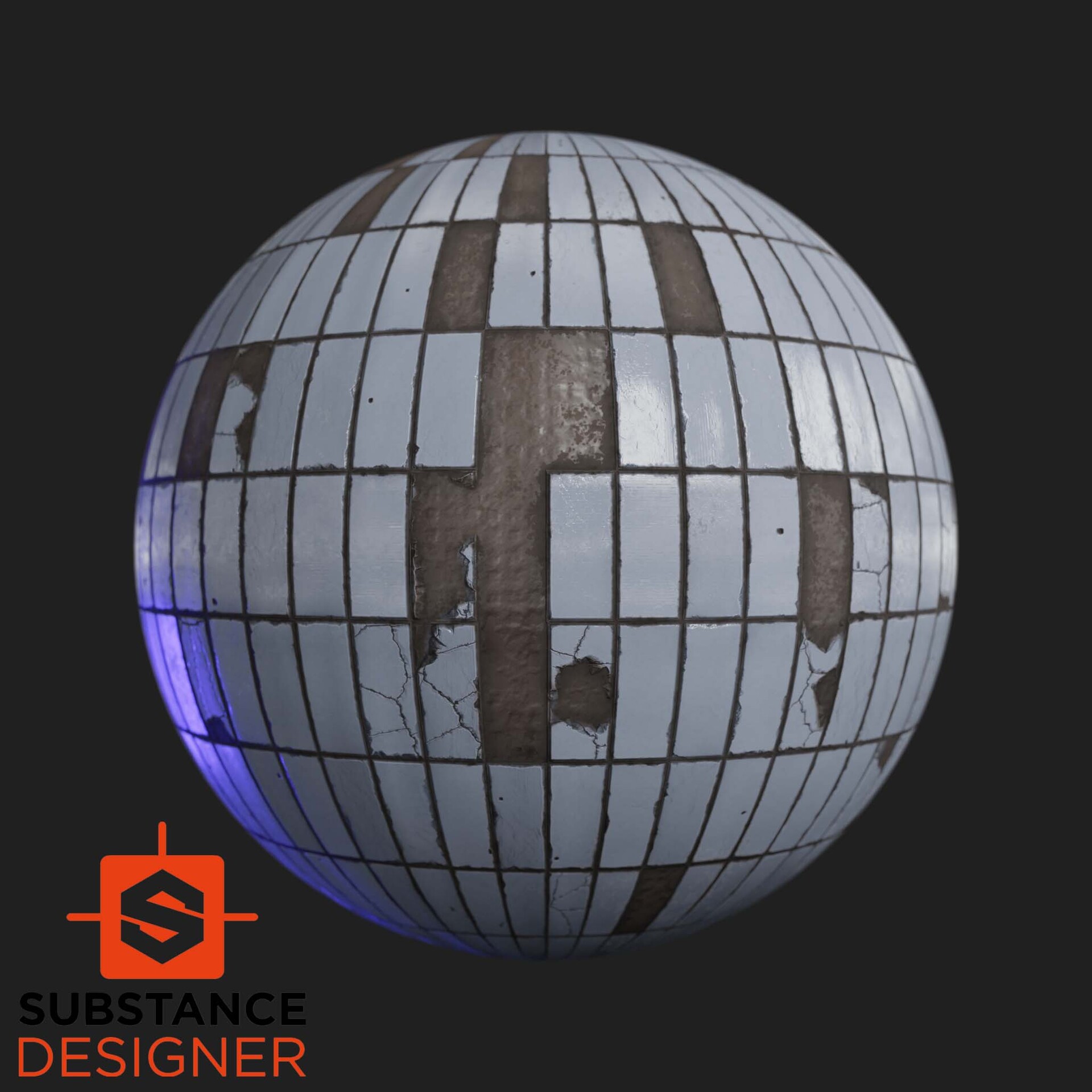 ArtStation - Damaged Tiles Materials