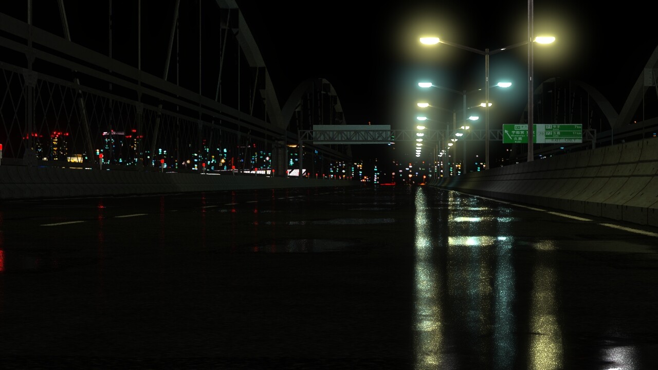 ArtStation - Highway scene - Environment design of my last Animation