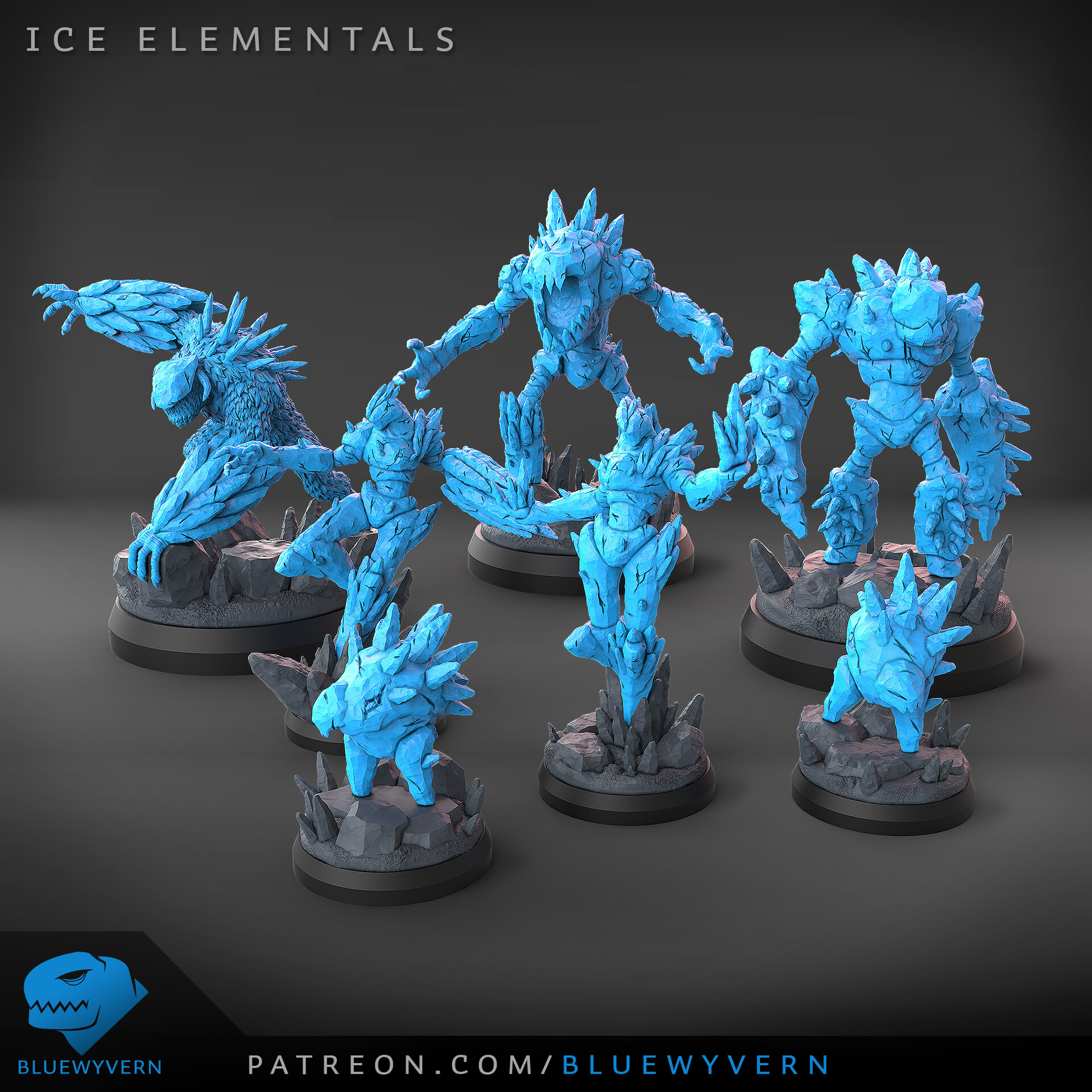ArtStation - The Ice Elementals - 3D Printable Miniature Collection