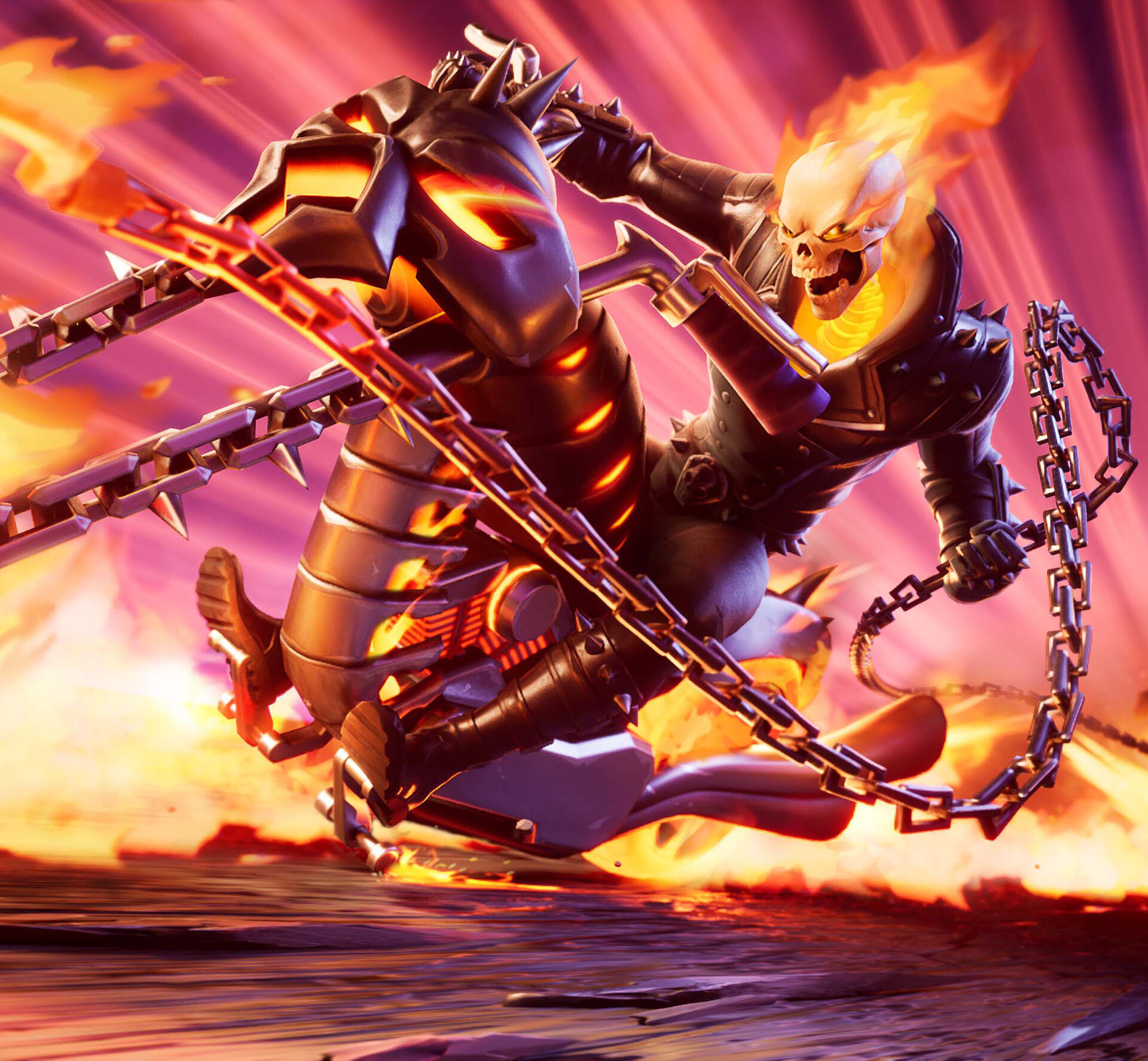 ArtStation - 'Ghost Rider' loading screen shot