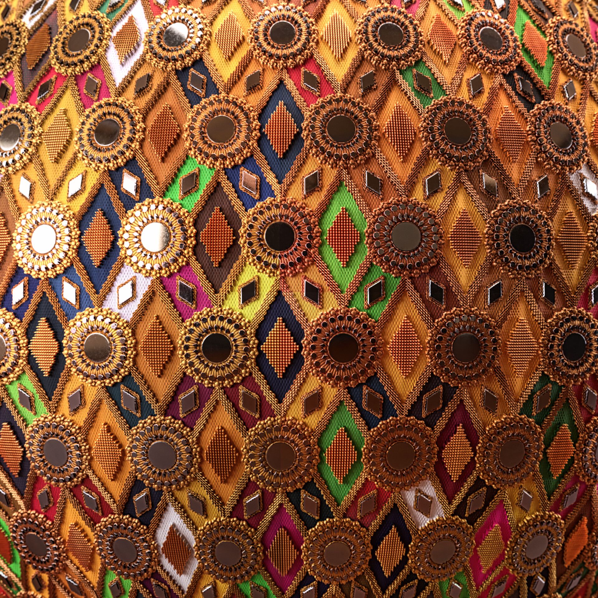ArtStation - Rajasthani Mirrorwork Fabric Substance