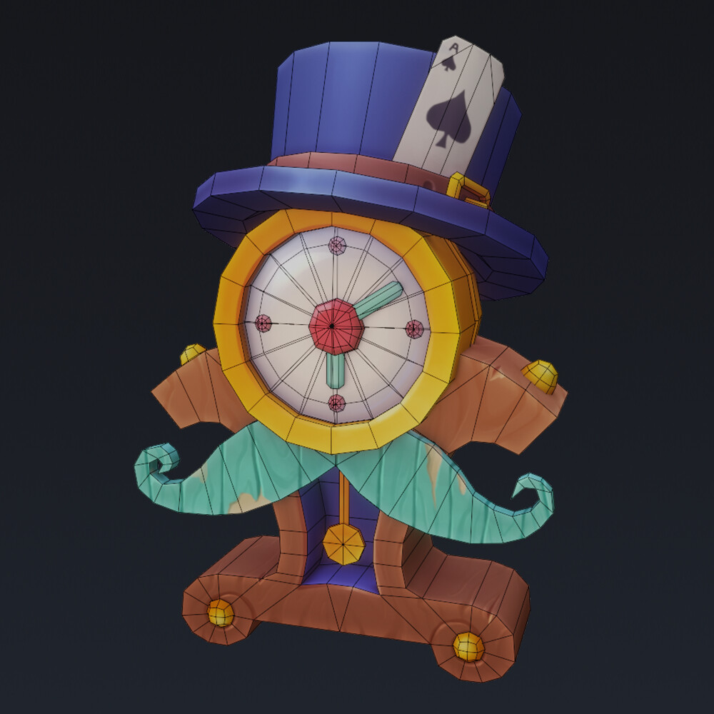 ArtStation - Stylized clock | Low-poly 3D