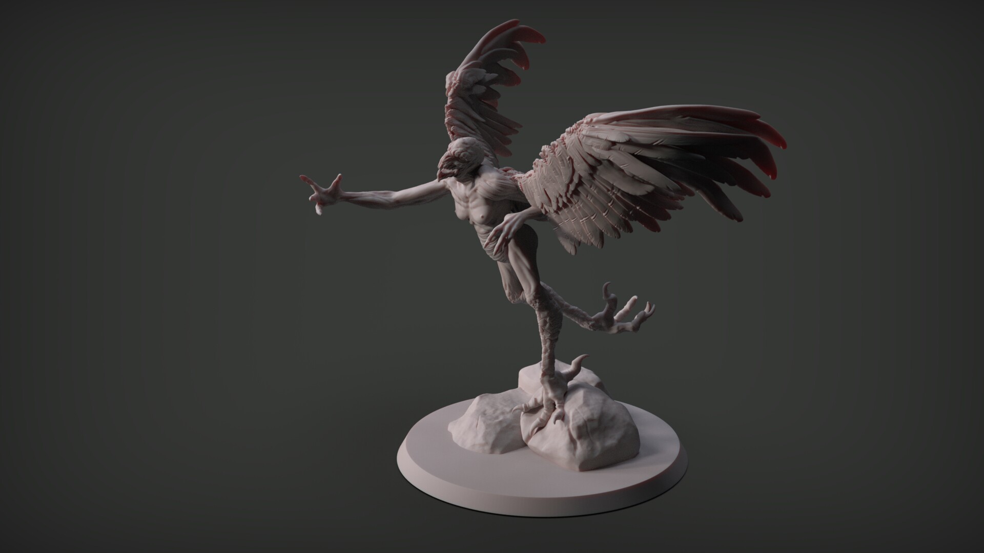 ArtStation - D&D Old Harpy Miniature