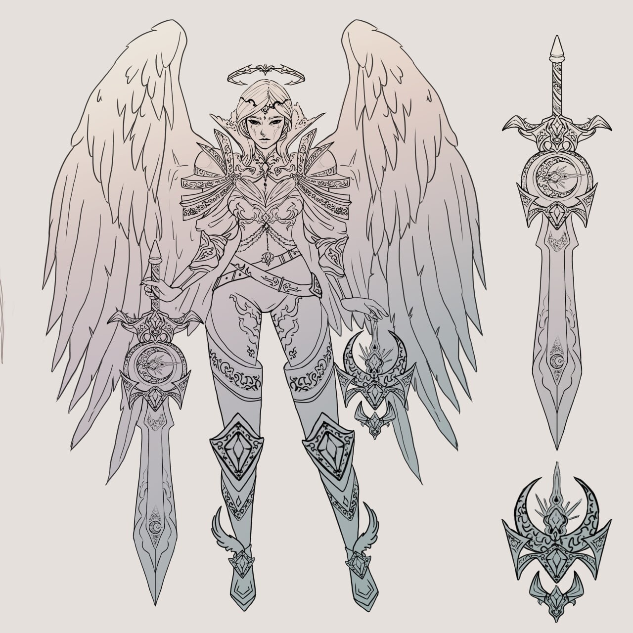 ArtStation - Aria is a lunar angel