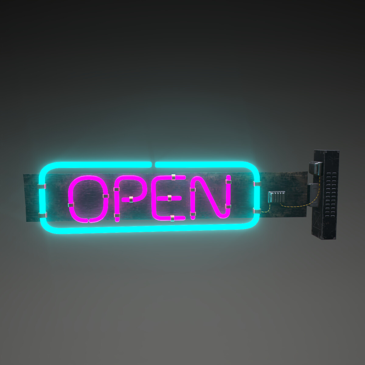 ArtStation - Neon open sign