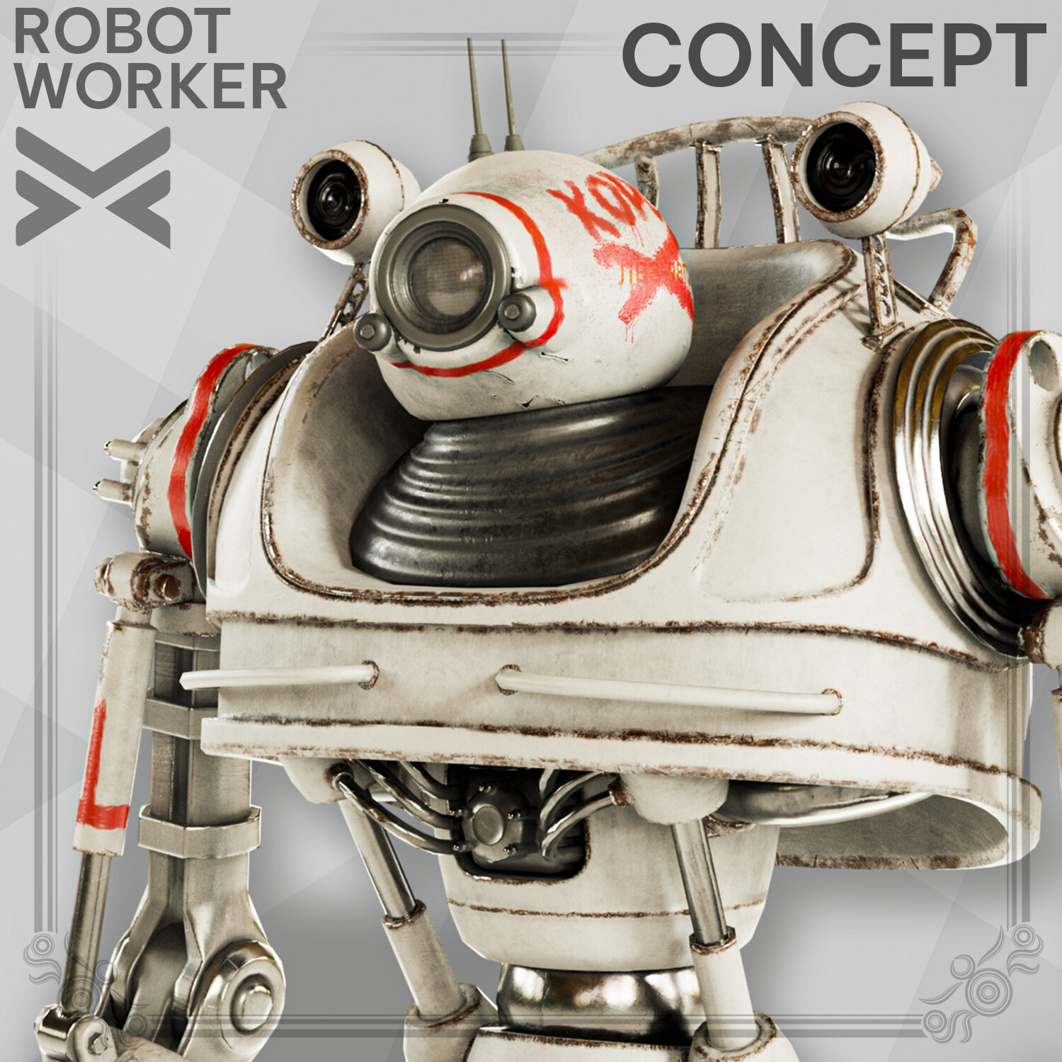 ArtStation - Soviet robot worker concept