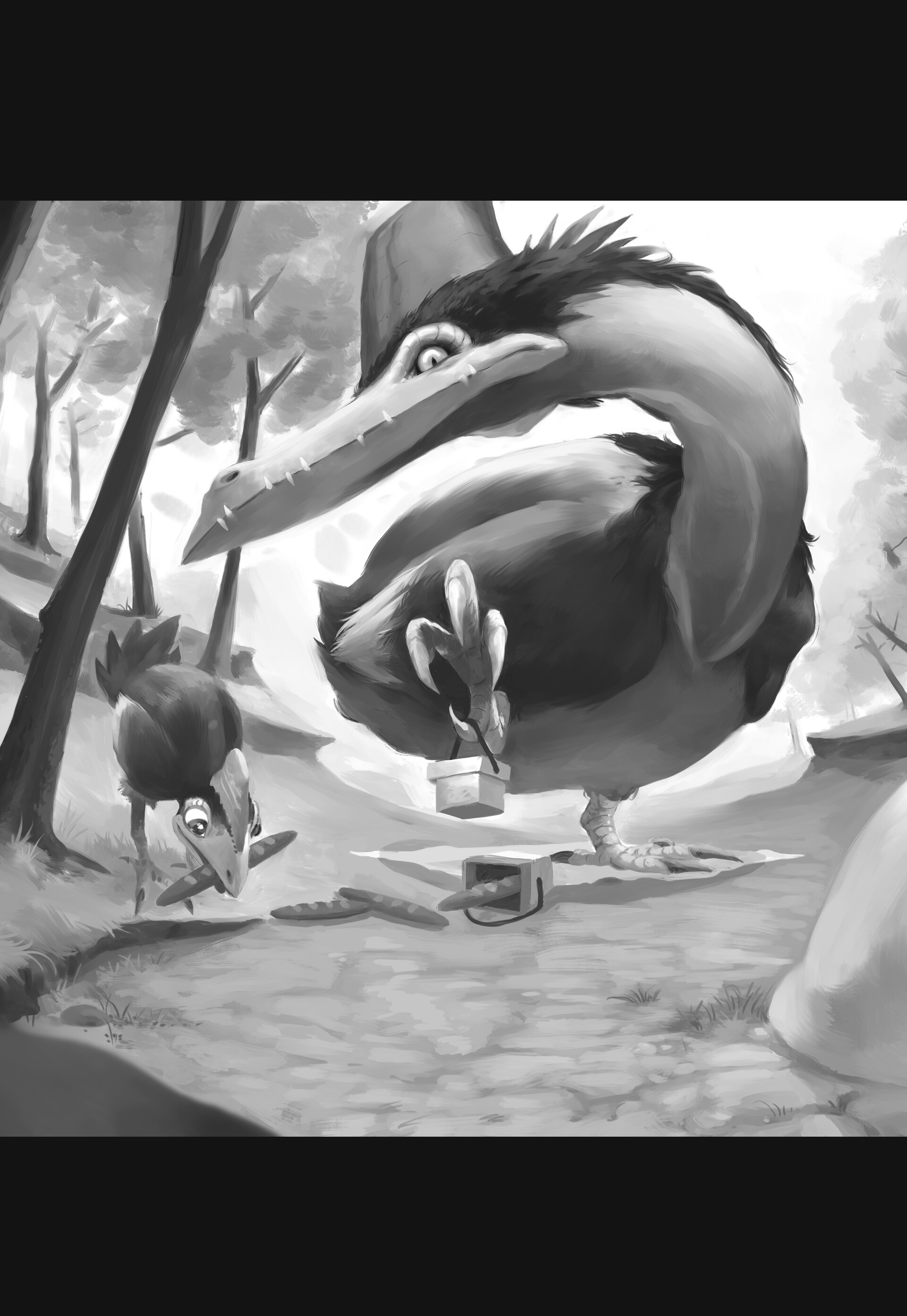 ArtStation - Birds attack during a picnic