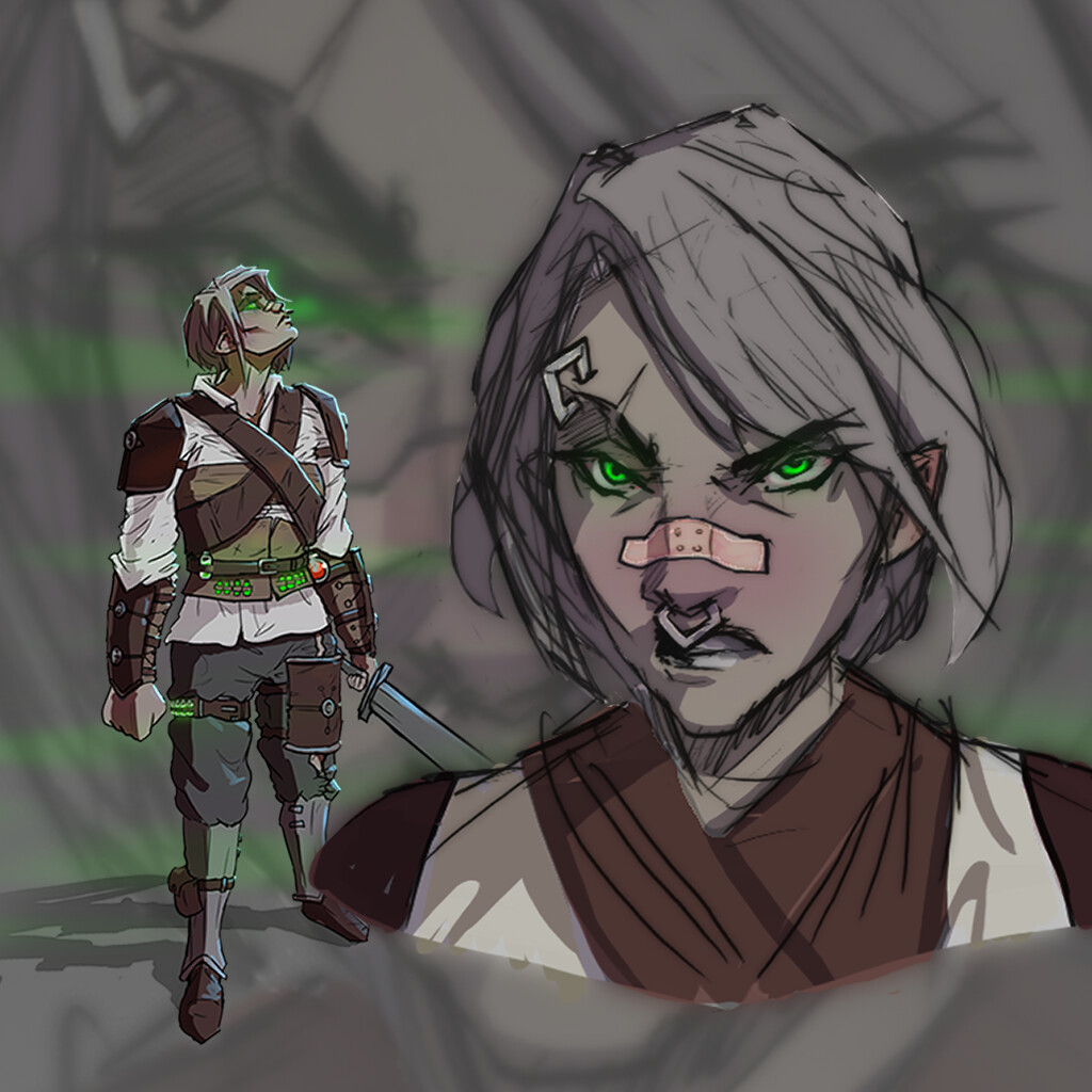 ArtStation - DnD character design - Alchemist/Fighter