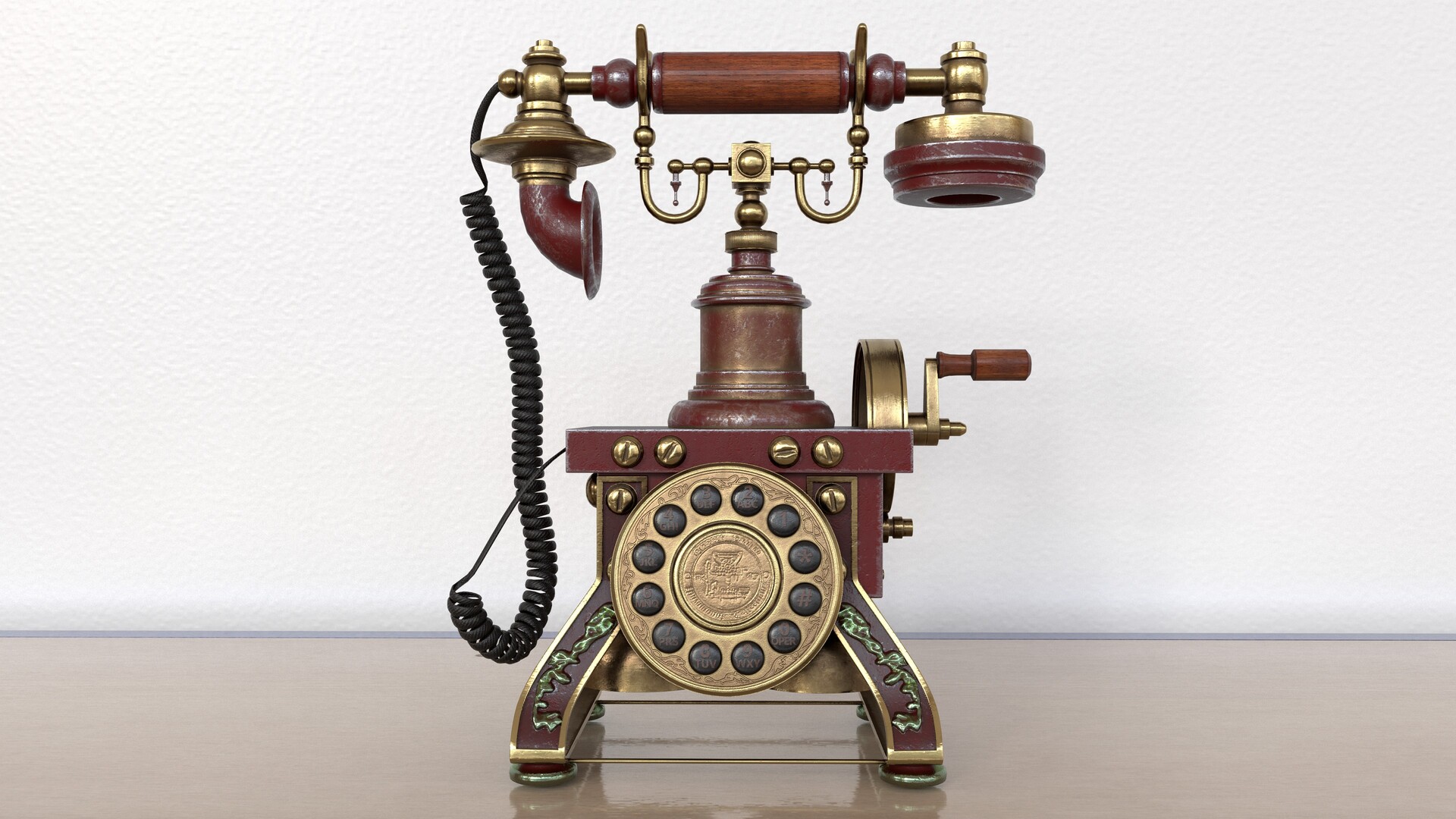 ArtStation - Vintage Steampunk Telephone