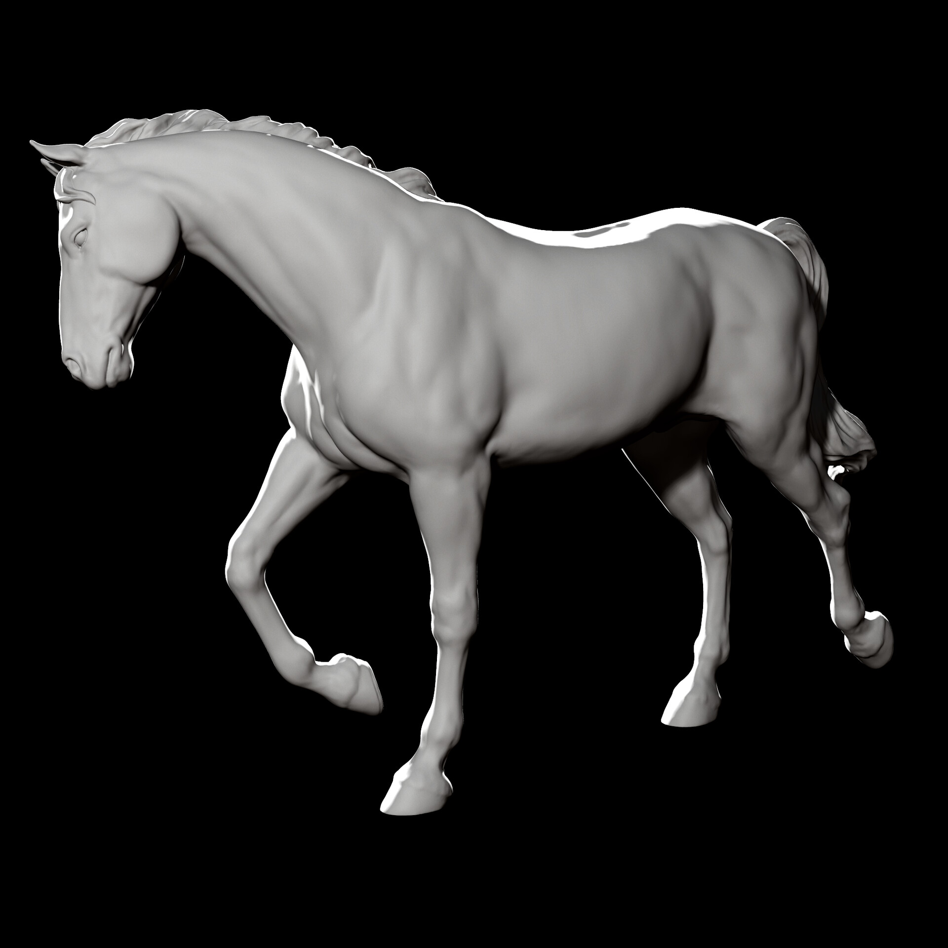 ArtStation - Bucephalus - Horse sculpt