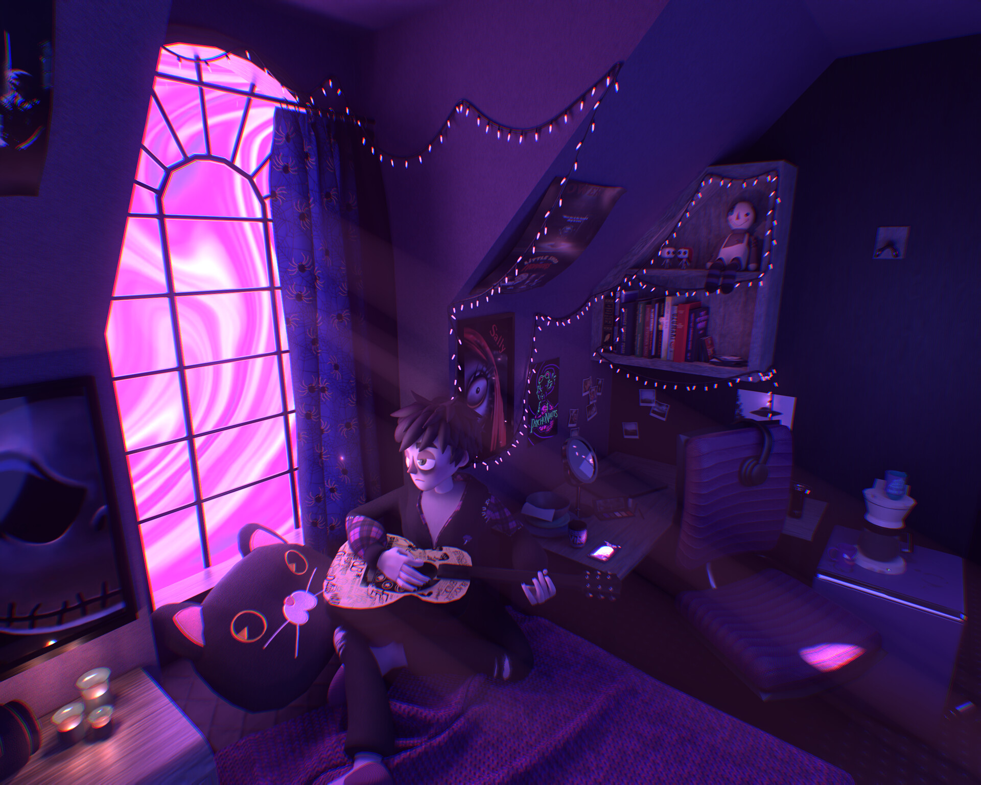 ArtStation - Emo Boy Bedroom