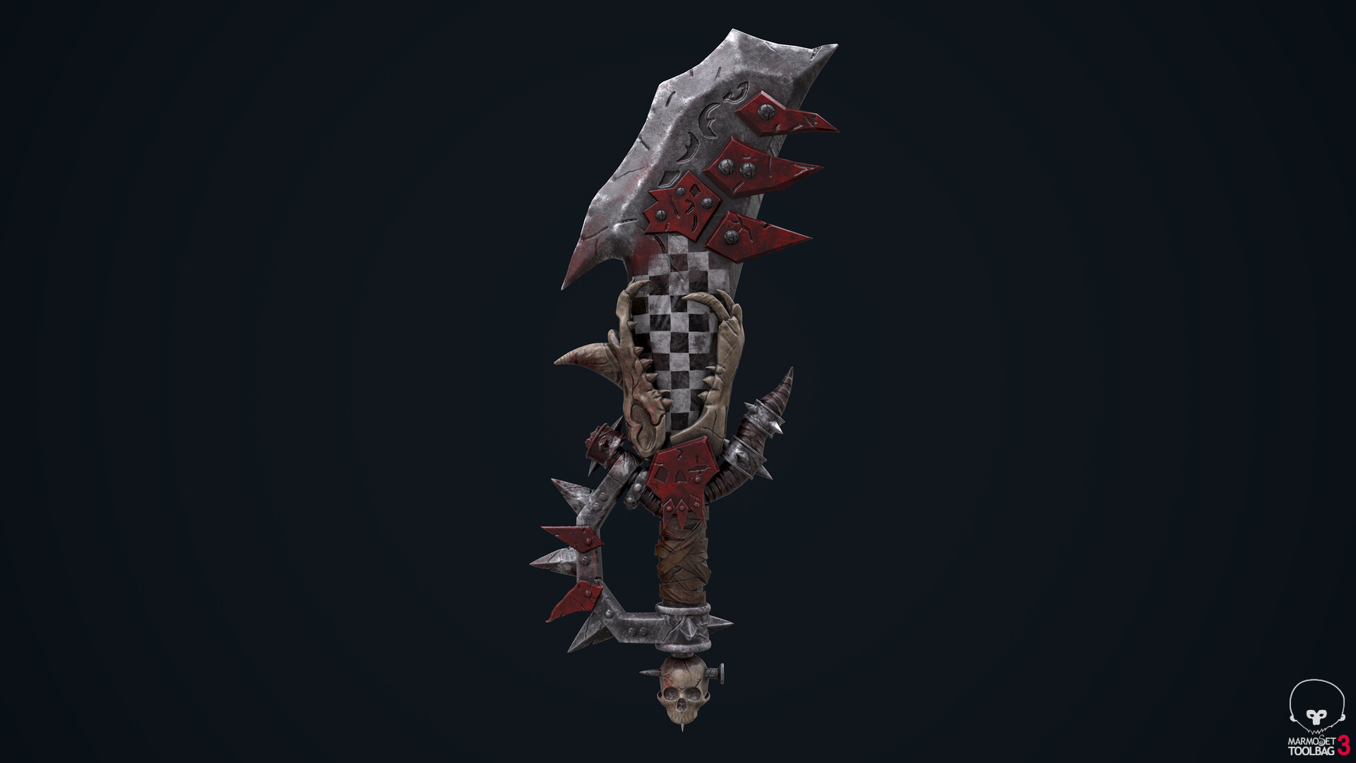 ArtStation - 3d orc weapon made using maya and zbrush