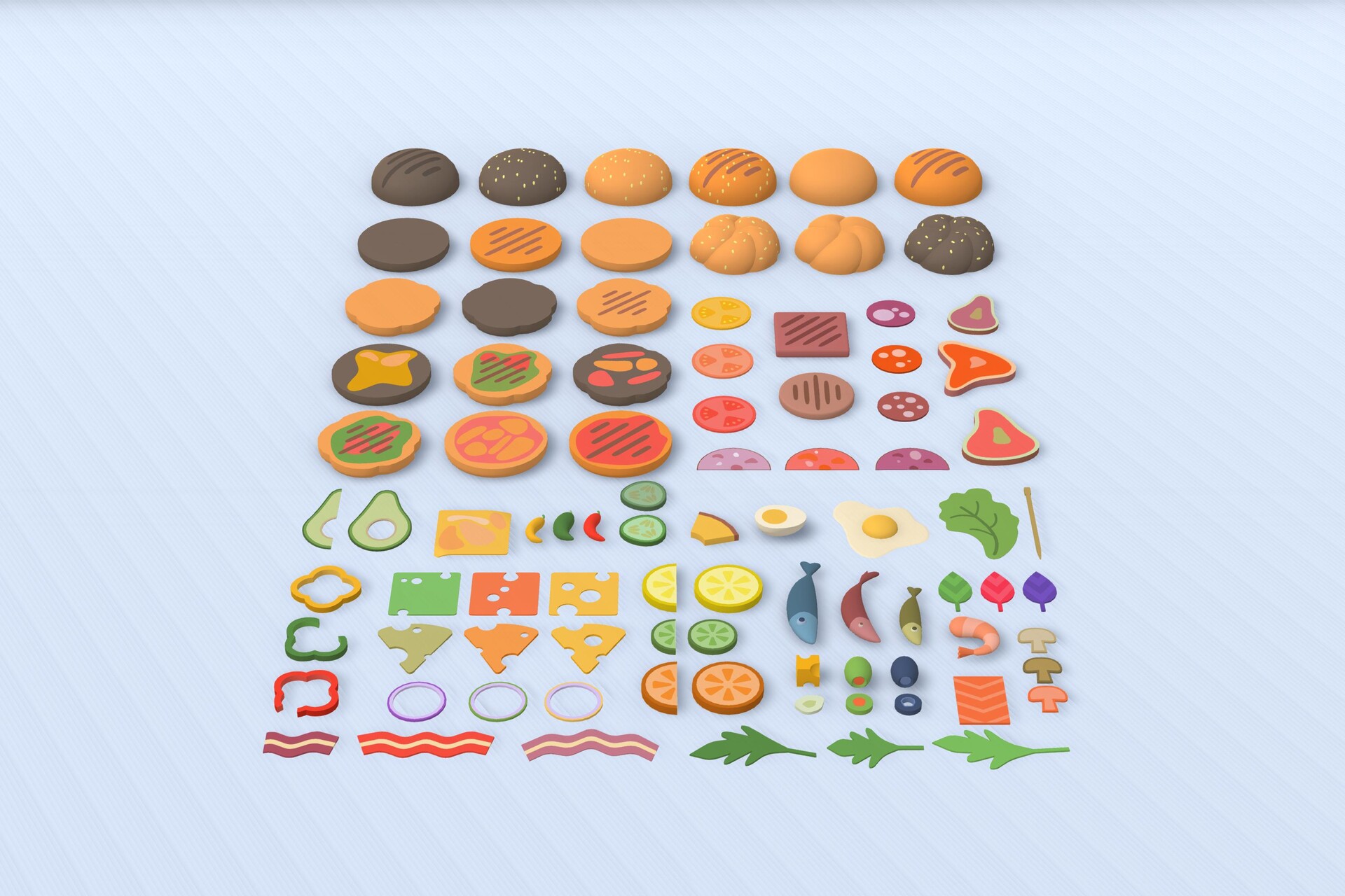 ArtStation - Burgers Constructor Pack