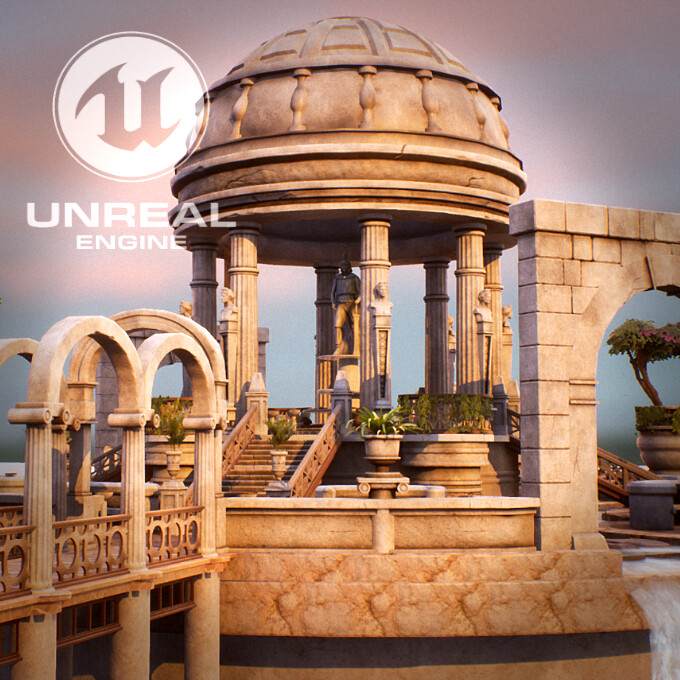 ArtStation - Ghost King : Eagle Sect Temple (3D Version)