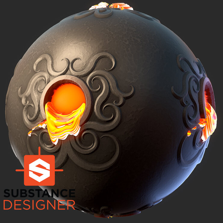 ArtStation - Stylized Metal Foundry - Substance Designer