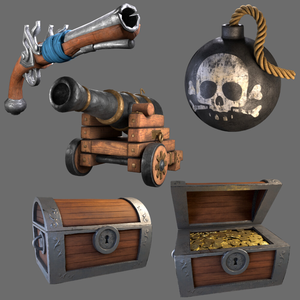 ArtStation - Pirate Props