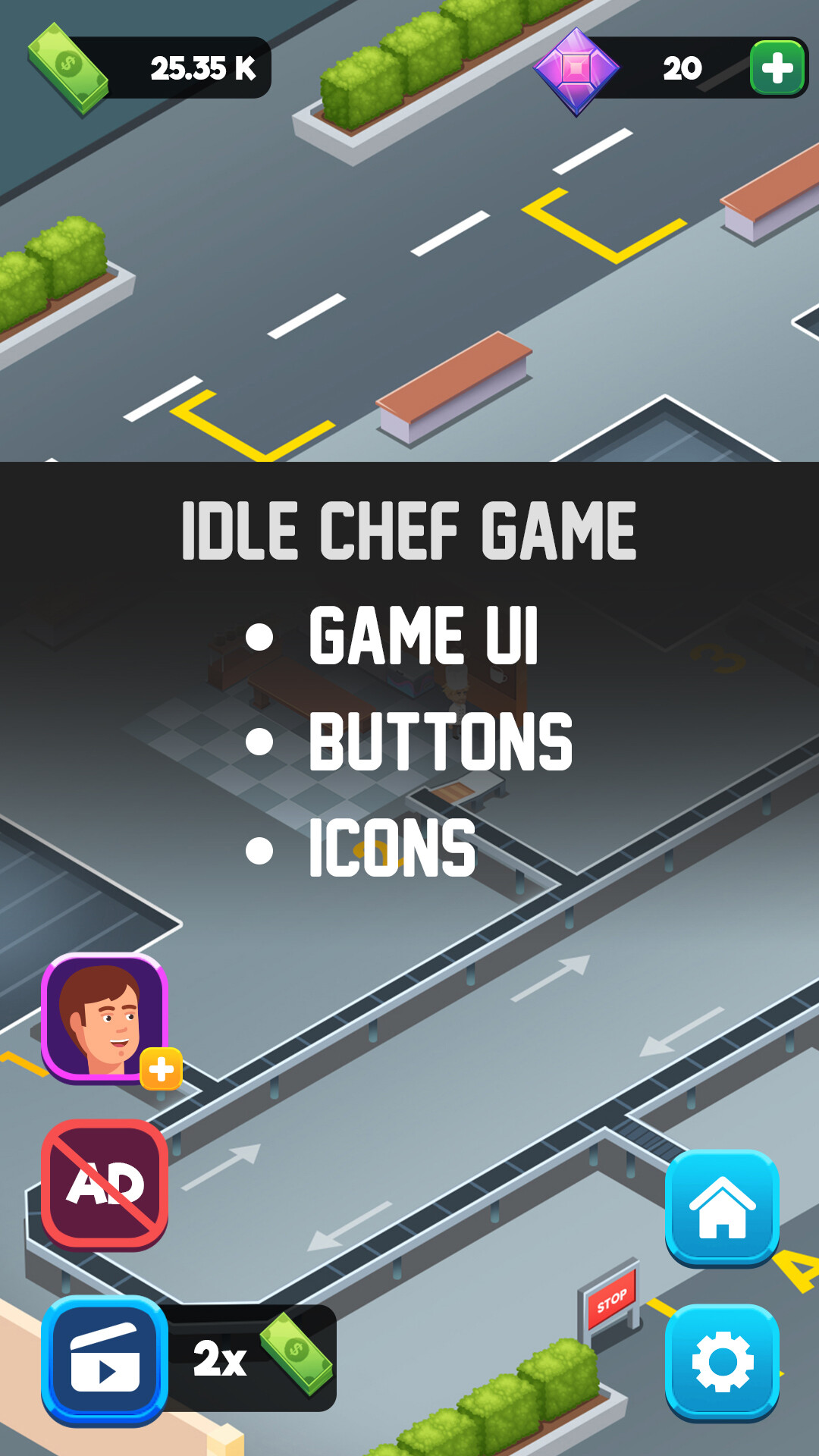ArtStation - IDLE CHEF GAME_ Game UI