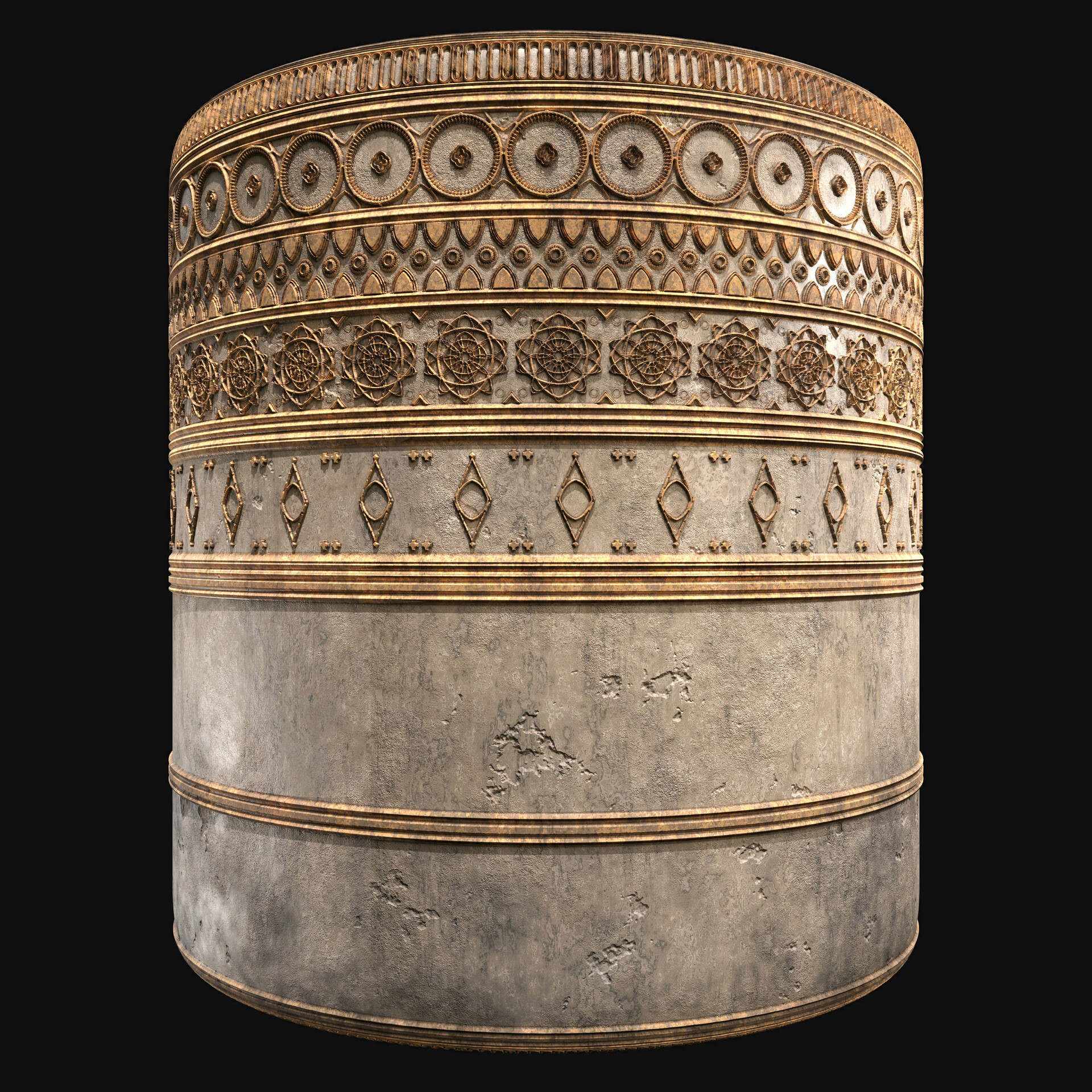 ArtStation - Substance Designer | Stone Trim Sheet