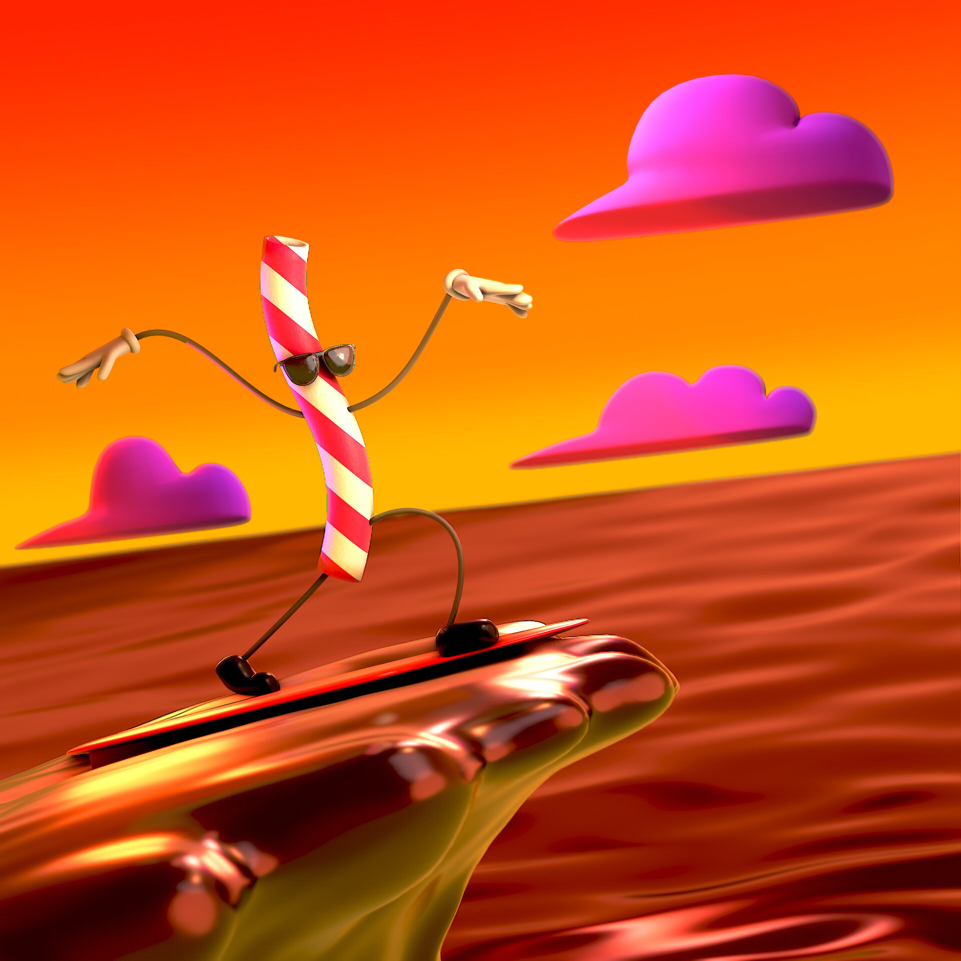 ArtStation - Surfando em chocolate // Surfing in Chocolate