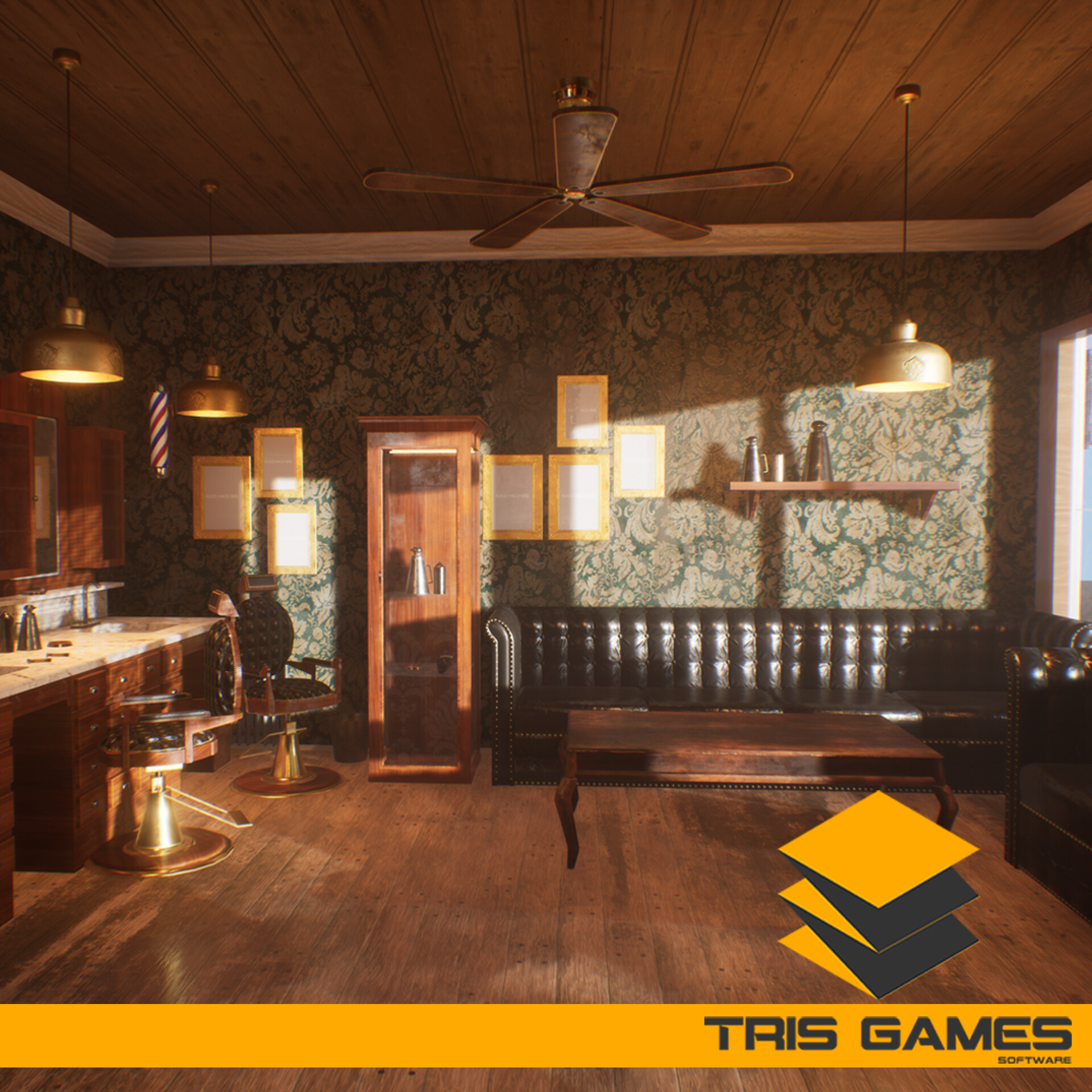 ArtStation - Modular Barber Shop UE4