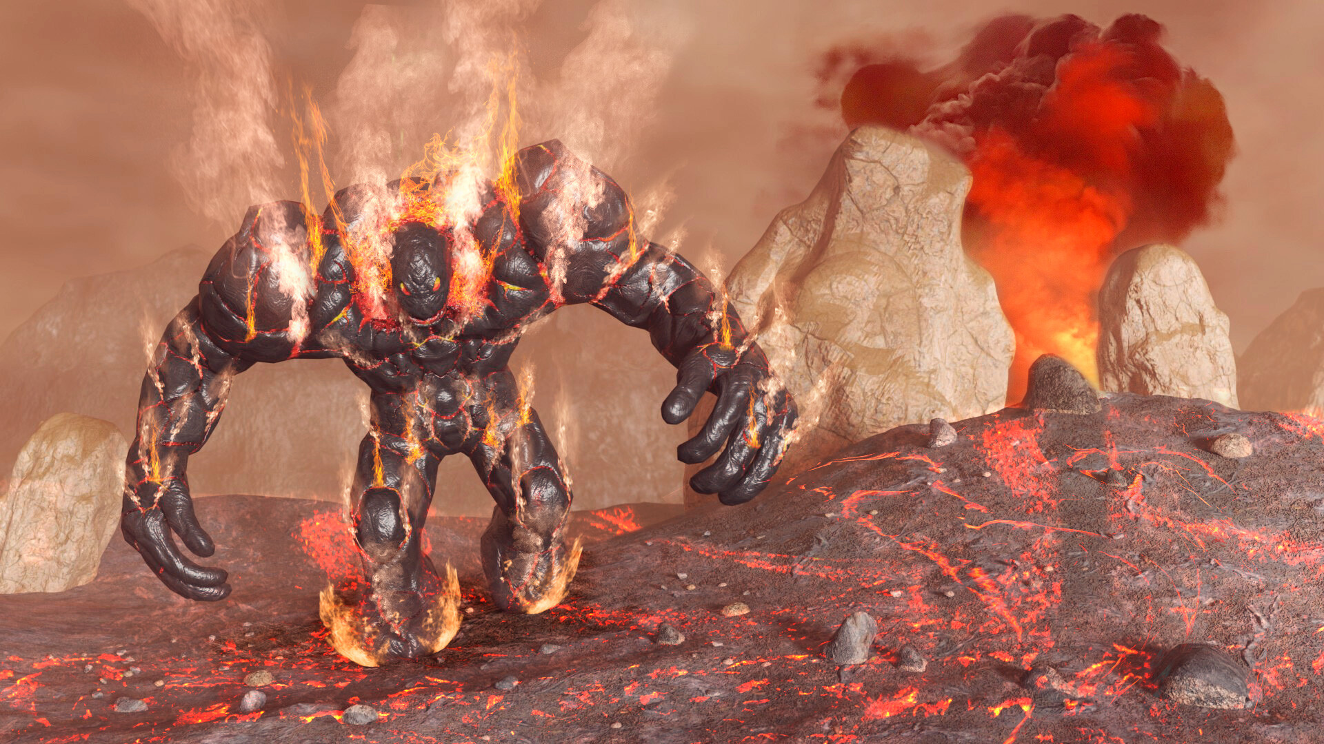 ArtStation - Lava Monster