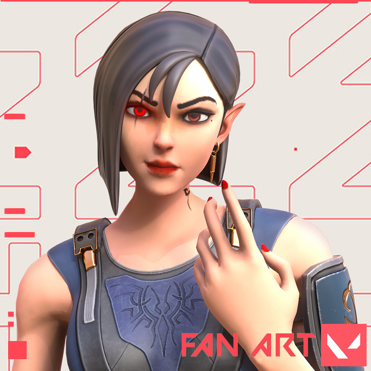 ArtStation - Aziel (Valorant OC Fanart)